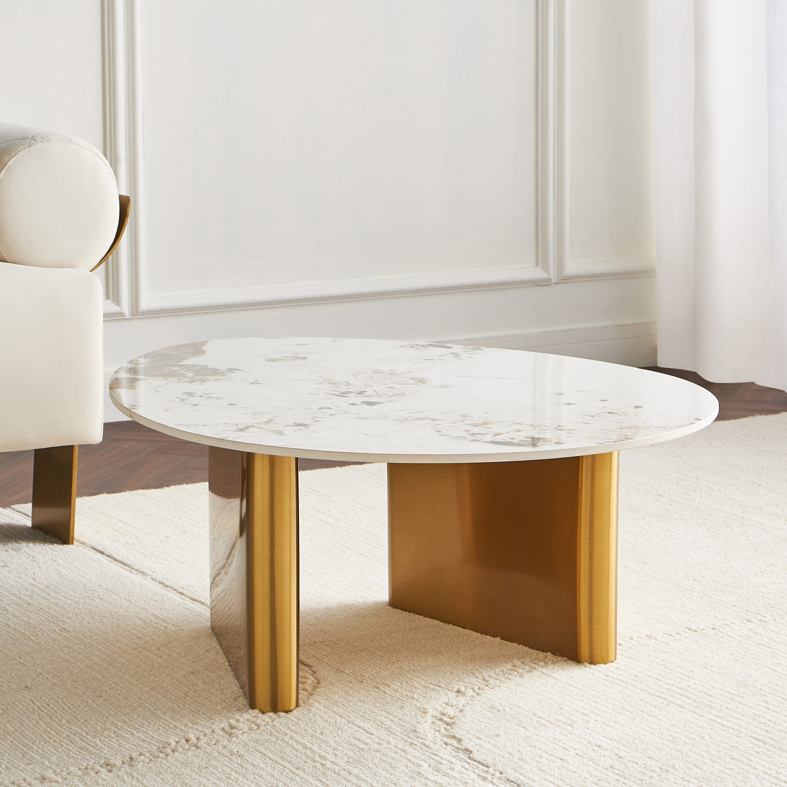 Shop Rivoli Ceramic Top Coffee Table - Medium | Home Centre Qatar