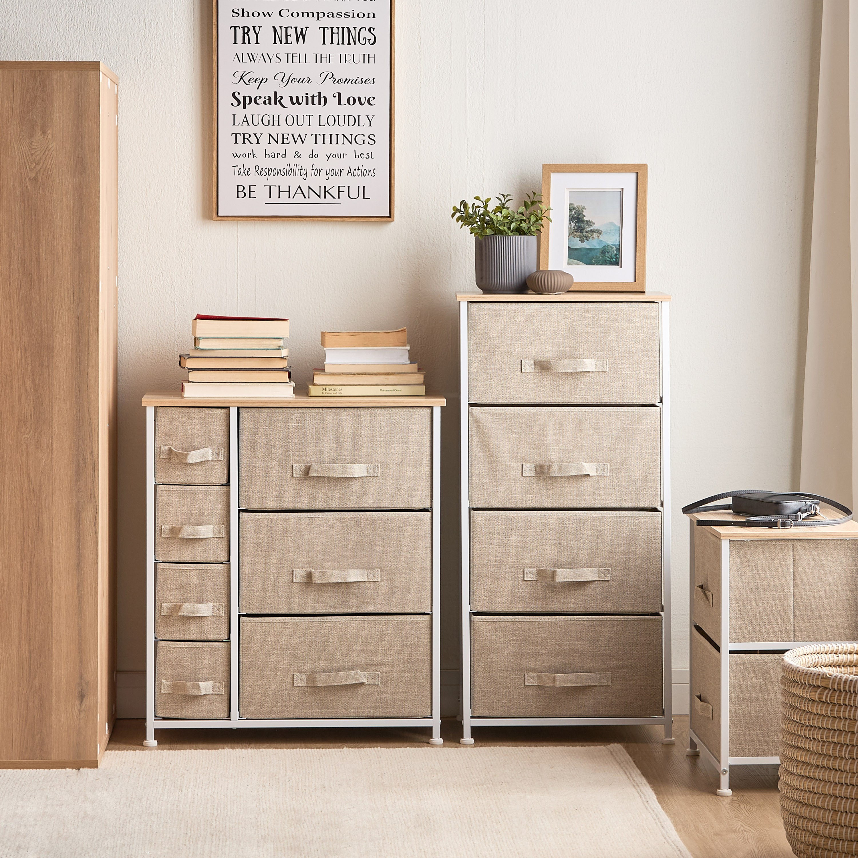 Jordan 7 Drawer Storage Tower 30x64 cm