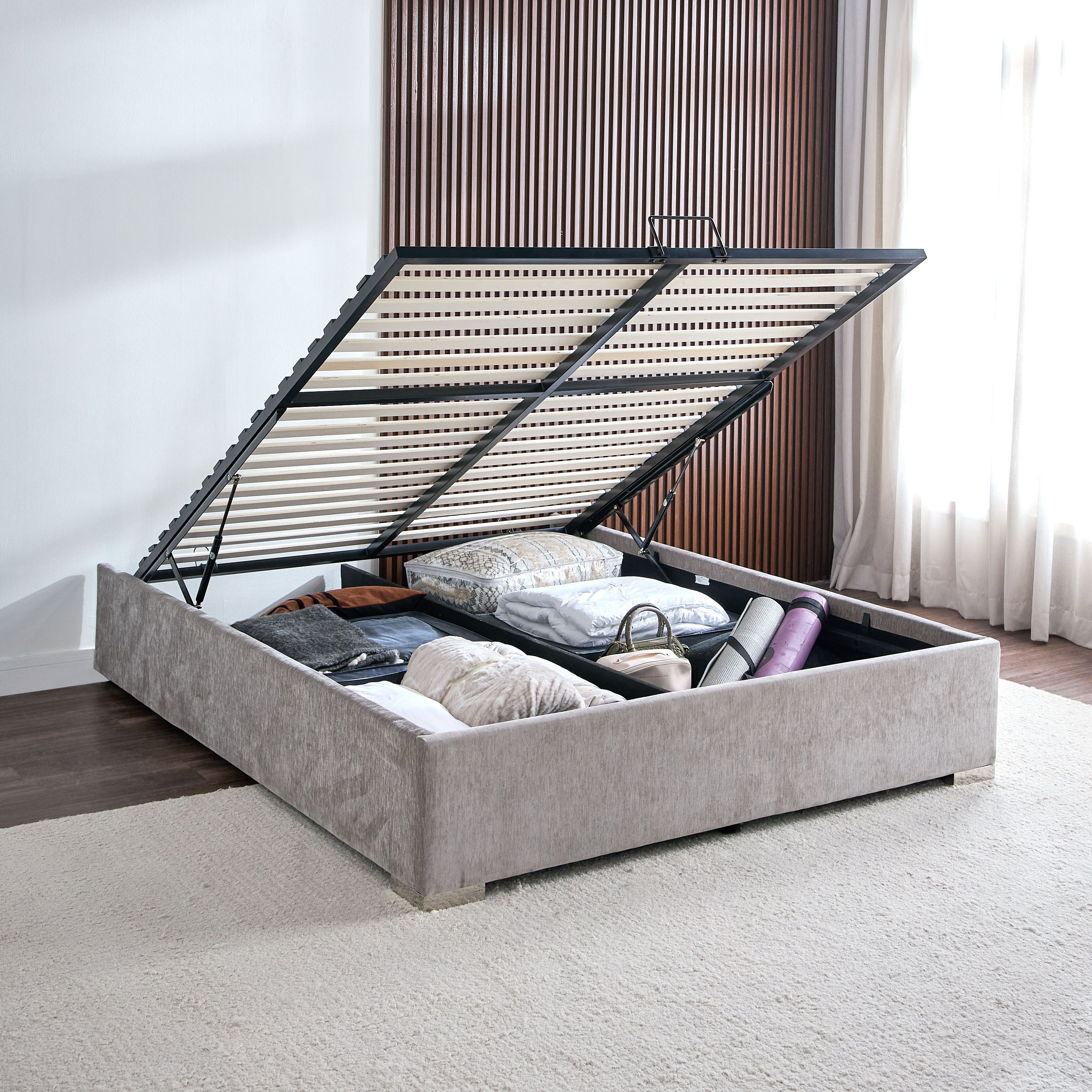 Shop Vista Queen Bed Base Hydraulic Storage - 160x200 cm | Homecentre Oman