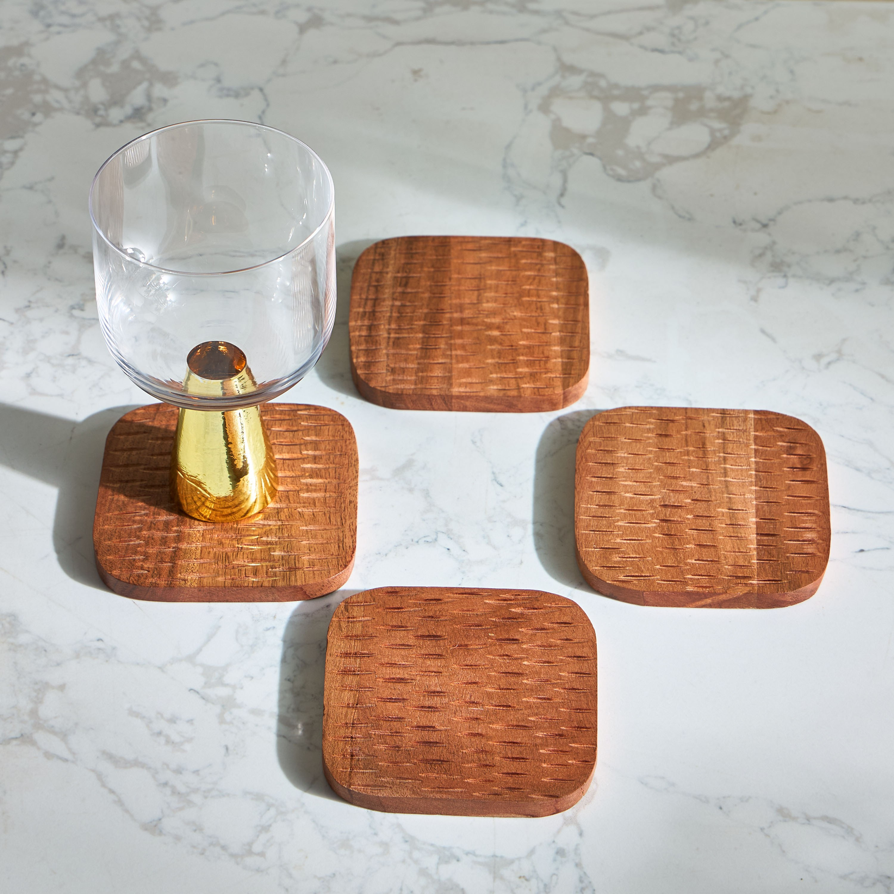 Shop Brook 4-Piece Coaster Set - 10 cm | Homecentre Oman