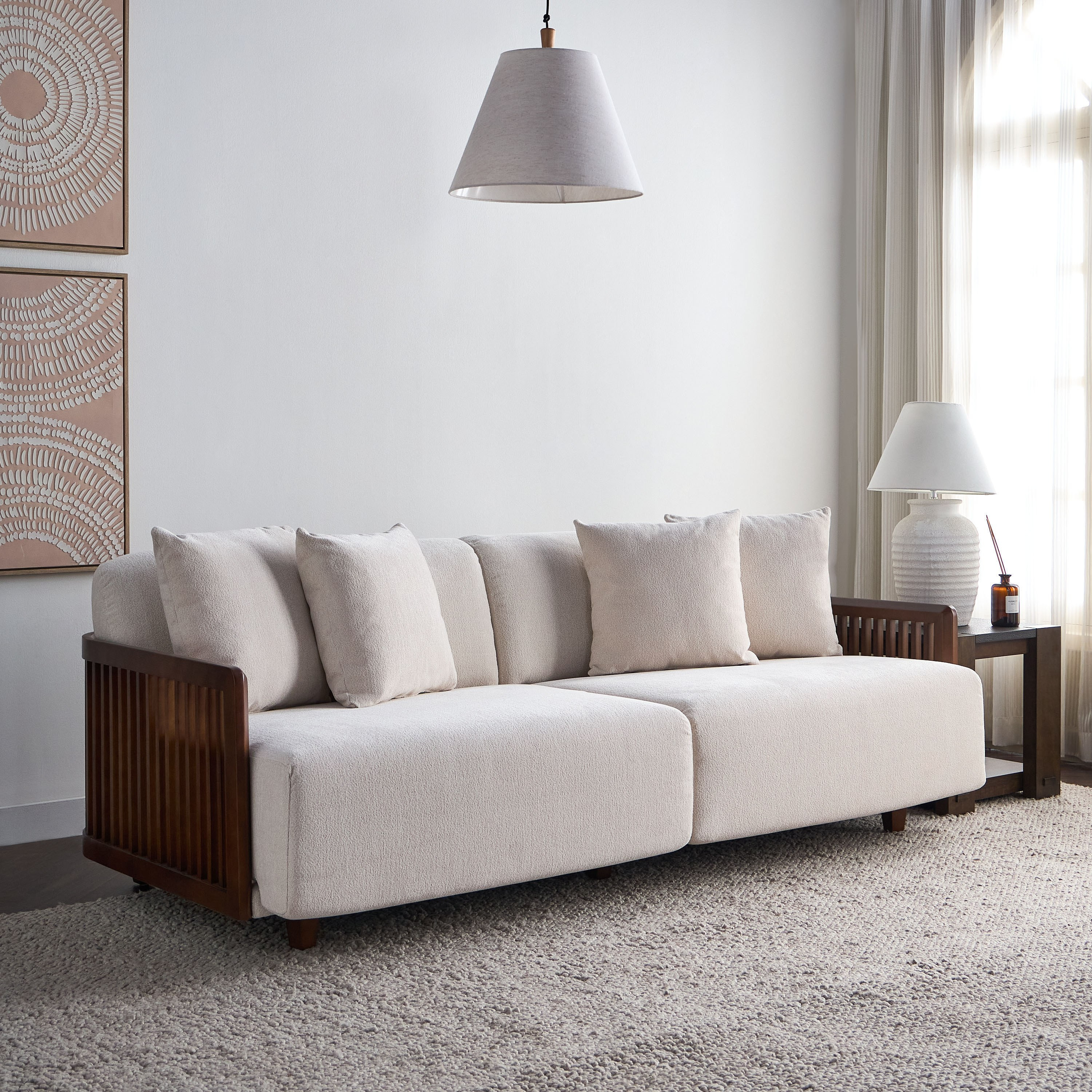 Shop Tuscany 3-Seater Fabric Sofa Online | Homecentre Egypt