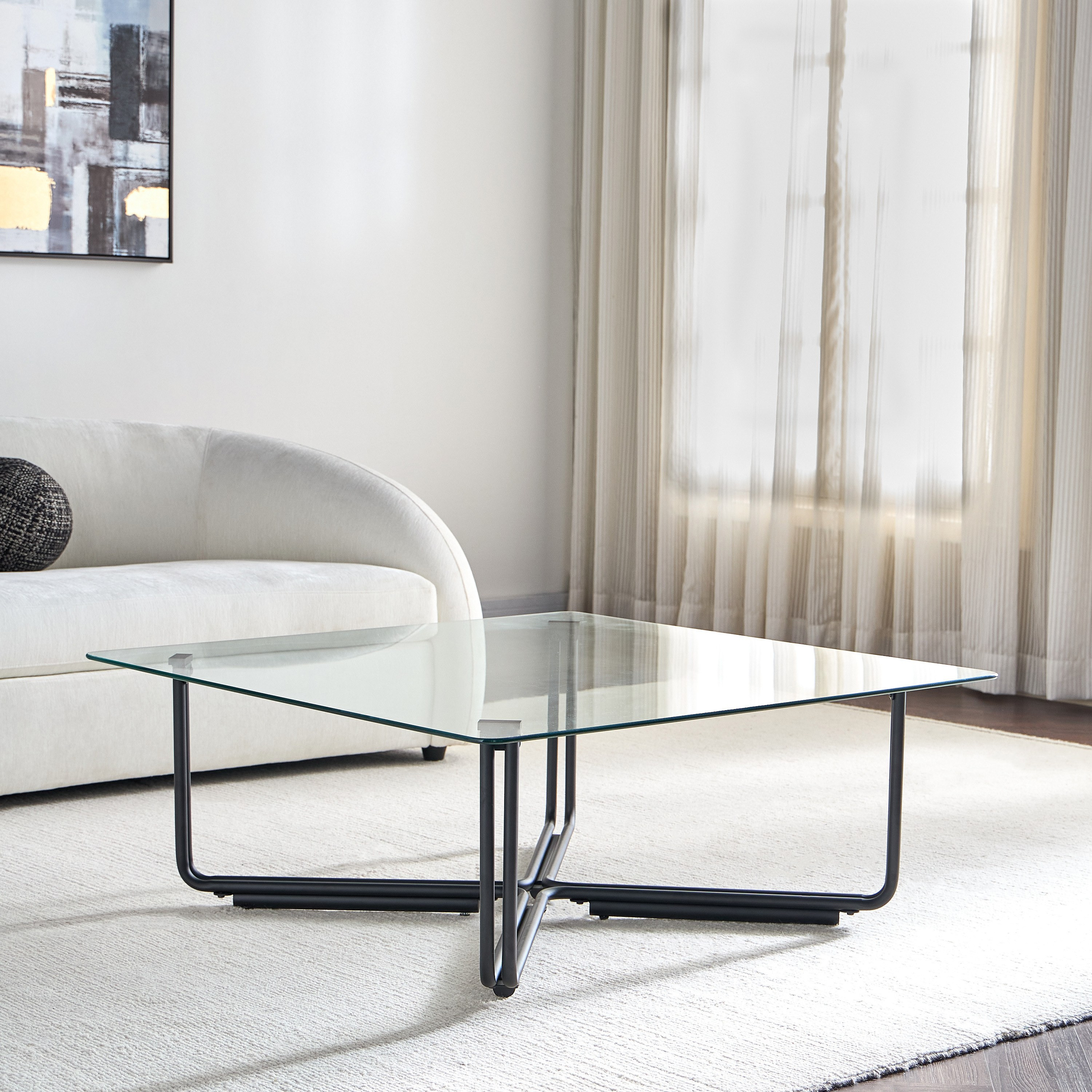 Shop Delaware Glass Top Coffee Table | Homecentre Oman
