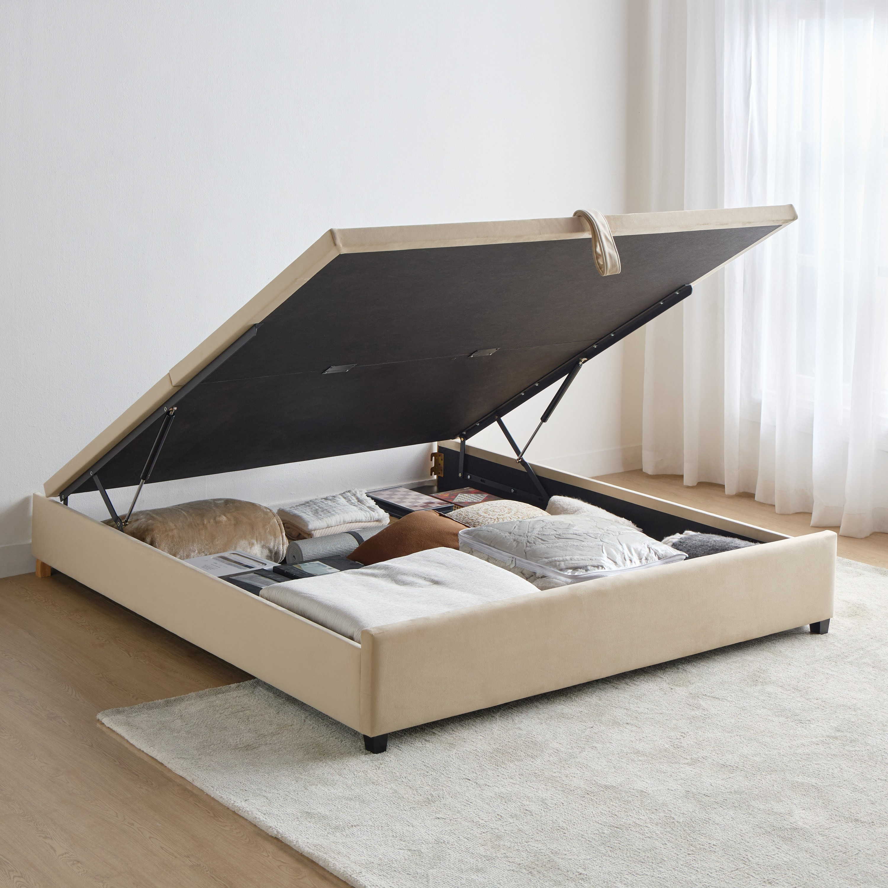 Shop Colette King Modular Bed Base with Hydraulic Storage - 180x200 cm | Home Centre Qatar