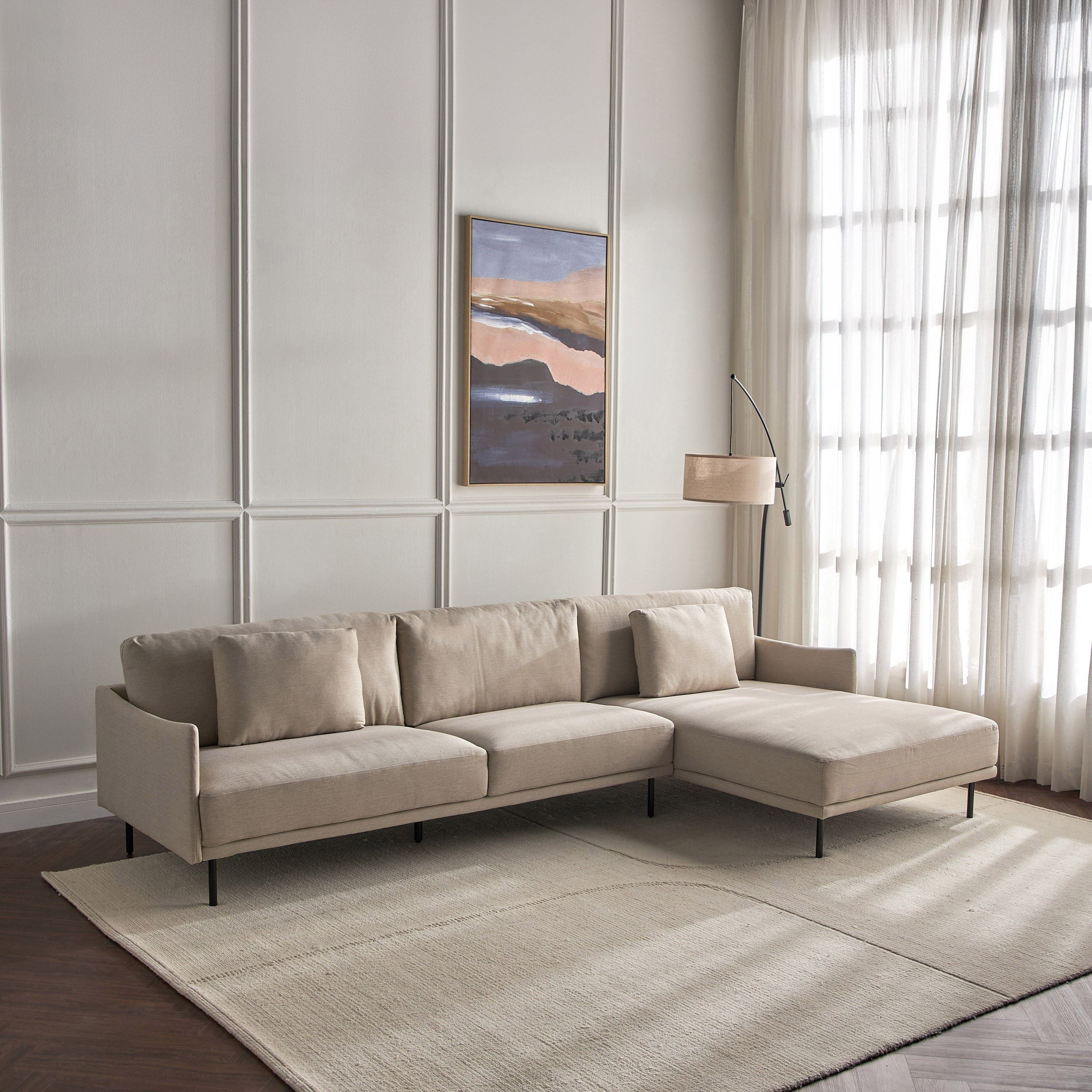 Shop Haig 4-Seater Fabric Right Corner Sofa | Home Centre KSA