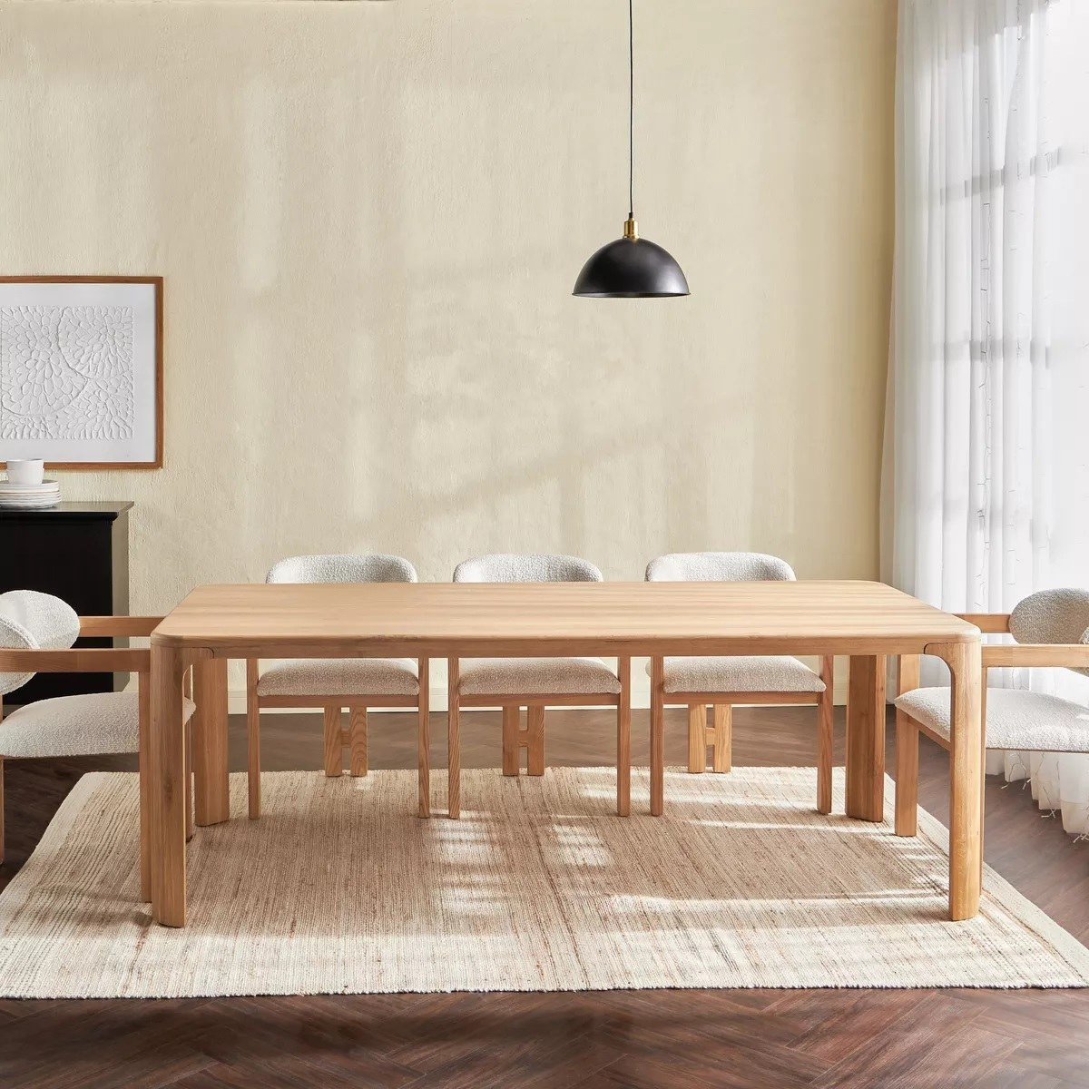 Shop Archimedes 8-Seater Solid Oak Wood Dining Table | Homecentre Egypt