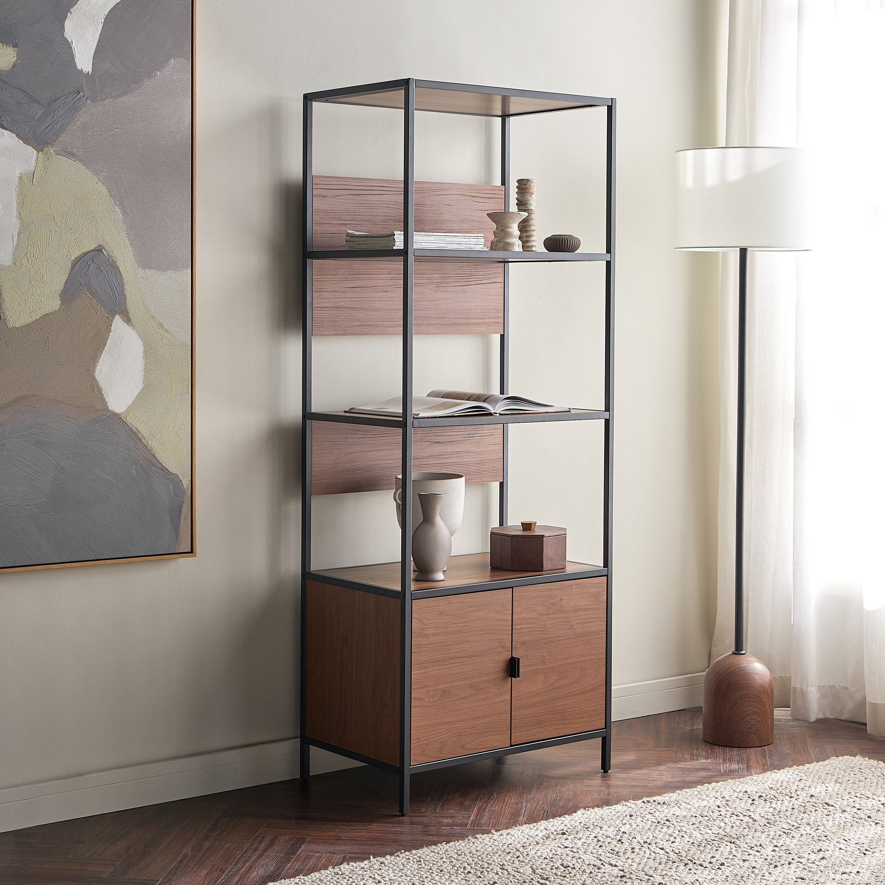 Shop Countryside Display Rack with Cabinet | Home Centre UAE