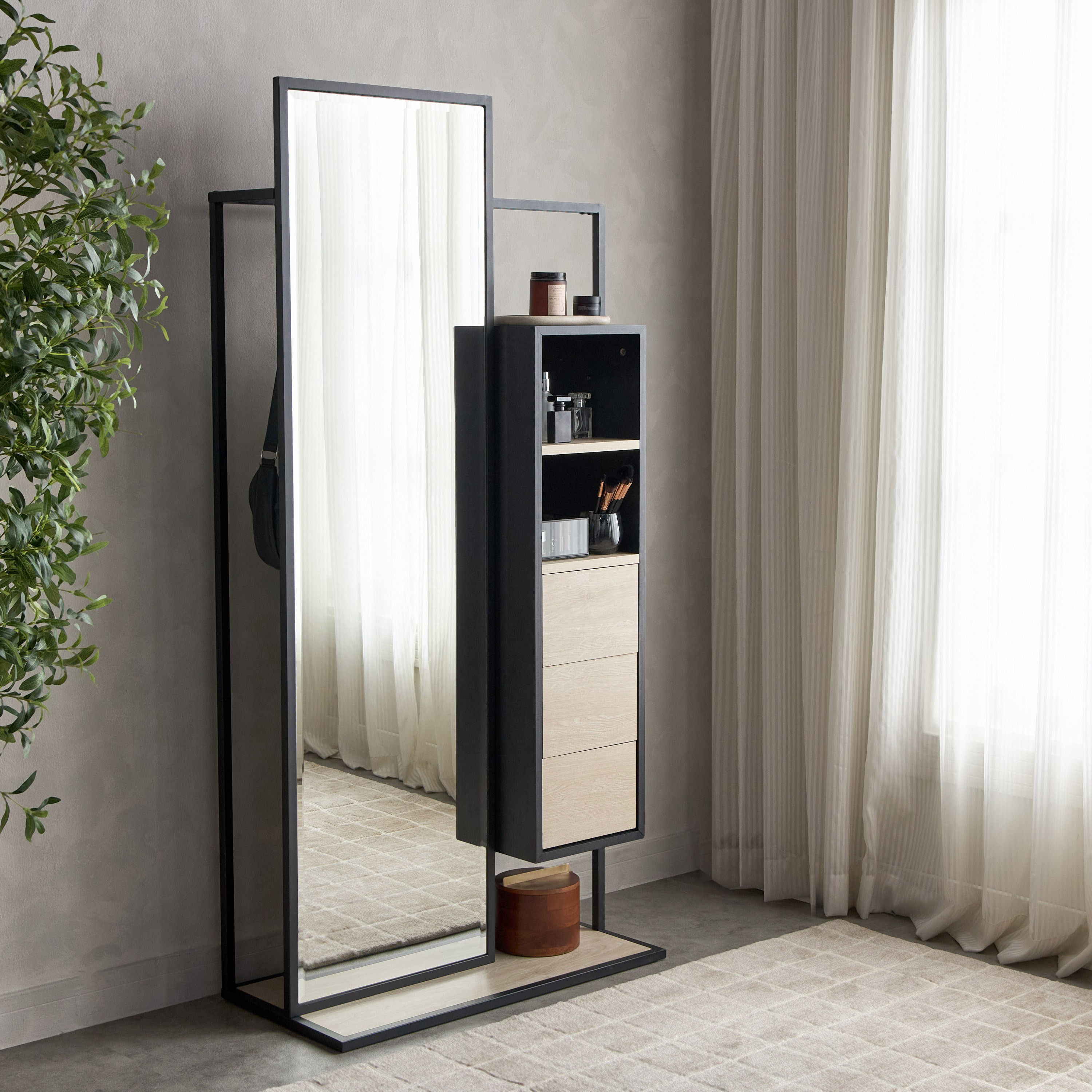 Shop Rubik Vanity Storage Unit with Mirror | Home Centre Kuwait