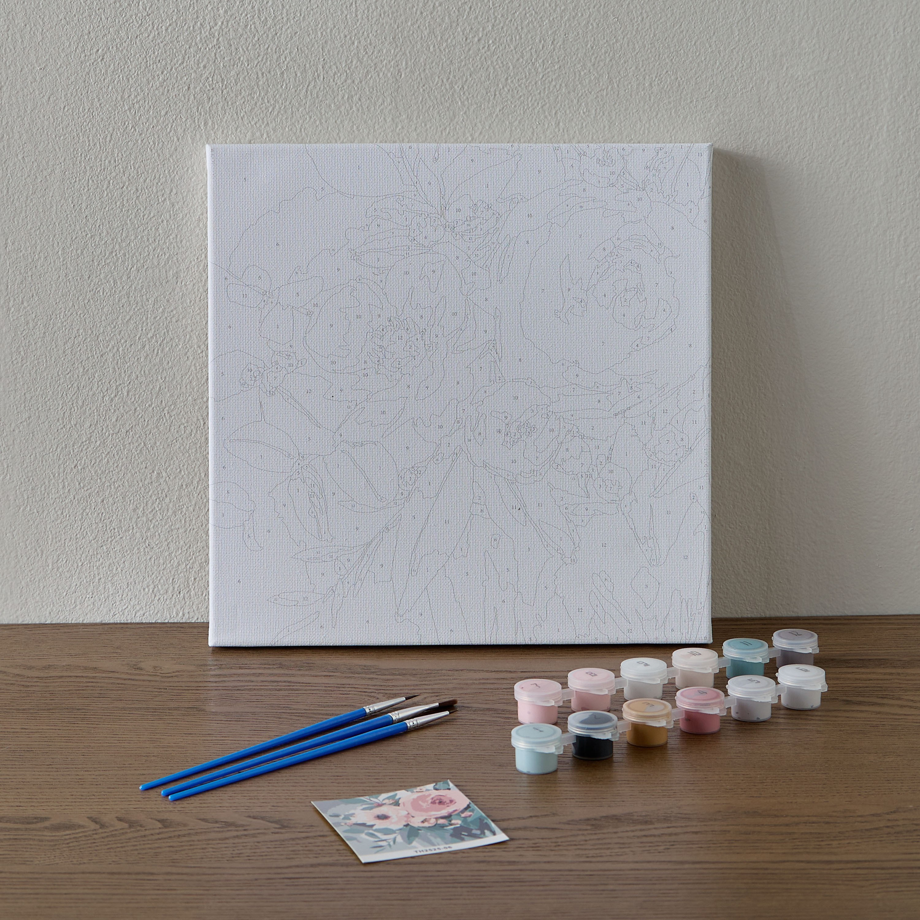 Shop Rosali Paint it Yourself Unframed Canvas Wall Art - 25x25 cm ...