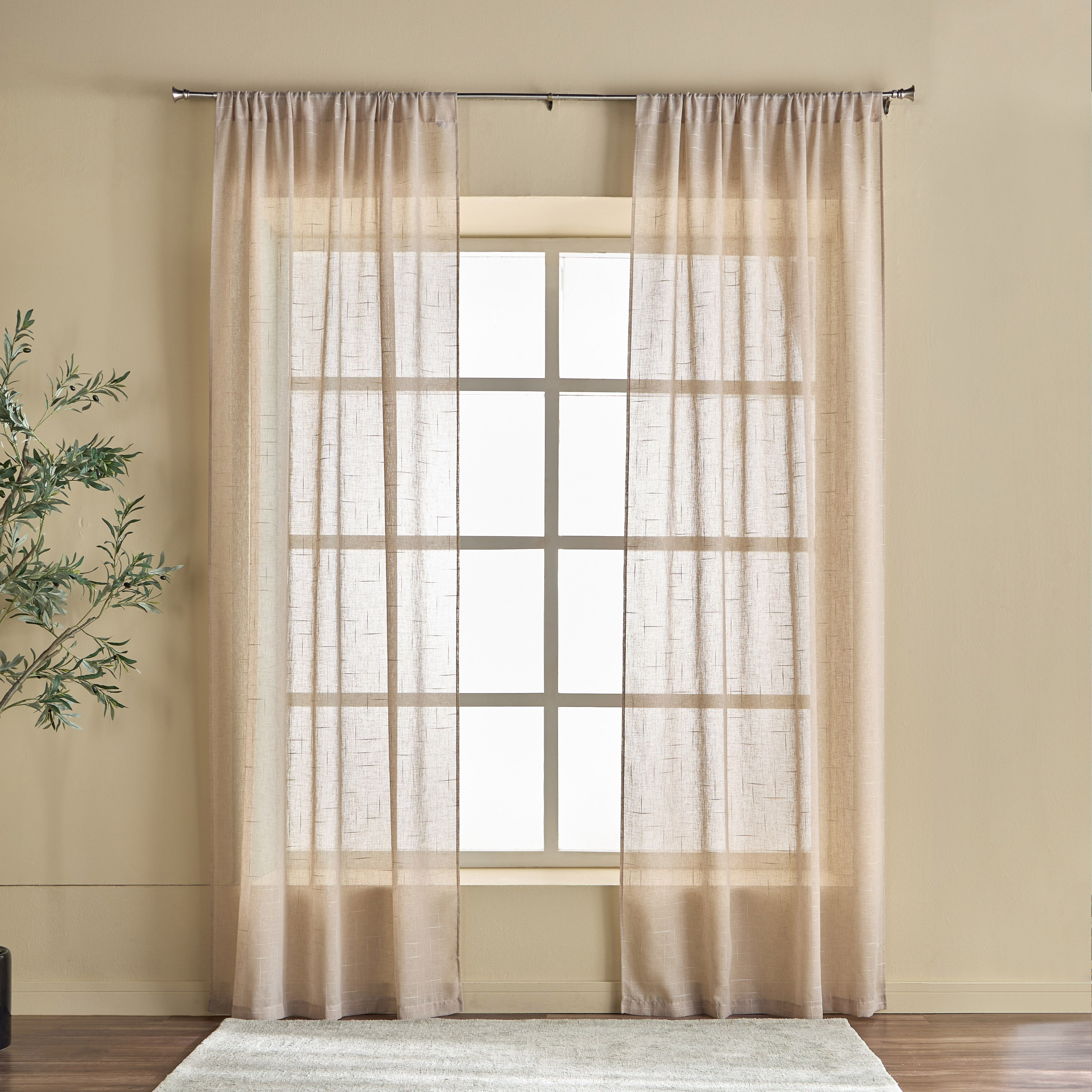 Shop Maren 2-Piece Sheer Curtain Set - 140x300 cm | Homecentre Oman