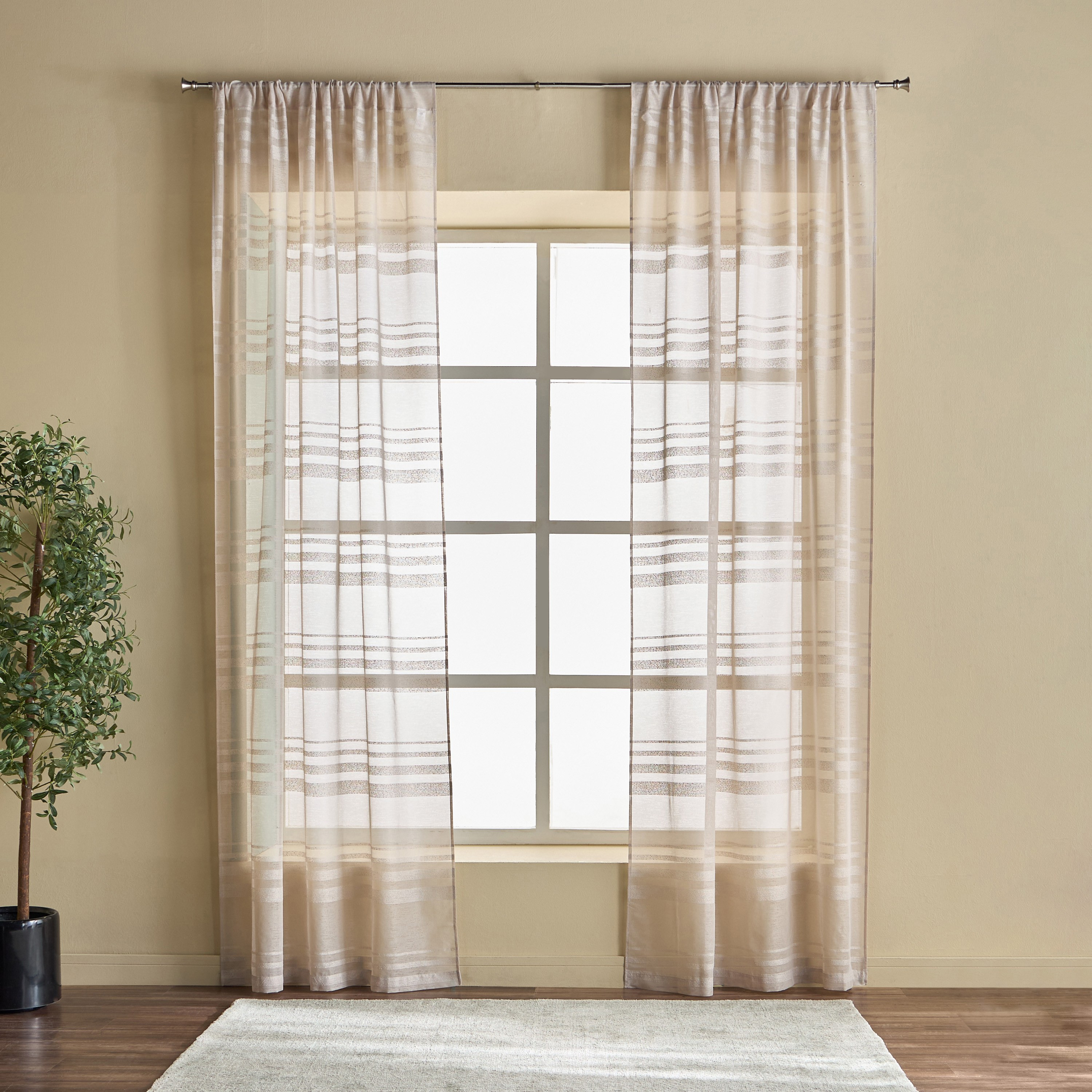 Shop Maia 2-Piece Sheer Curtain Set - 140x300 cm | Home Centre UAE
