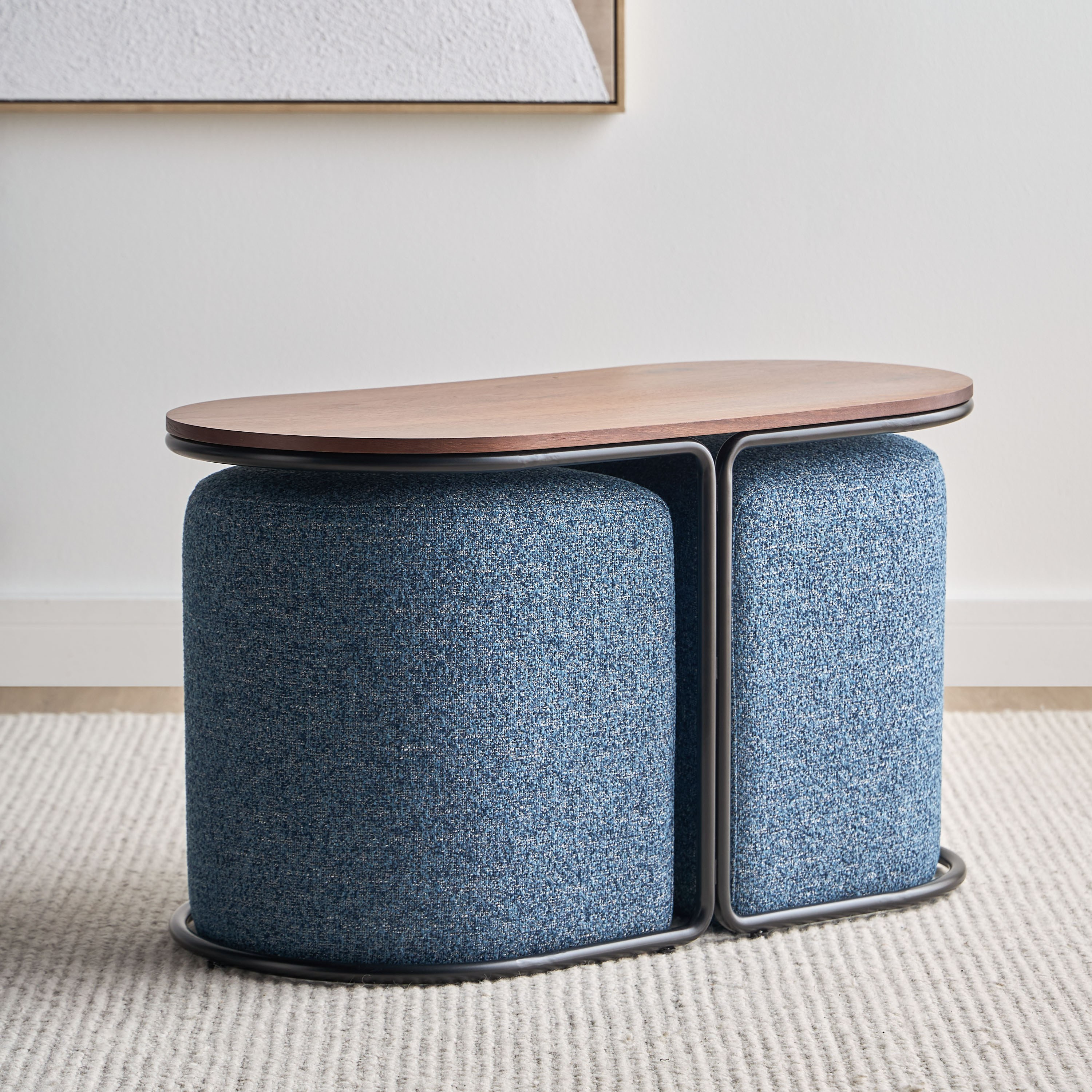 Shop Catalina Side Table with 2 Ottomans | Home Centre KSA