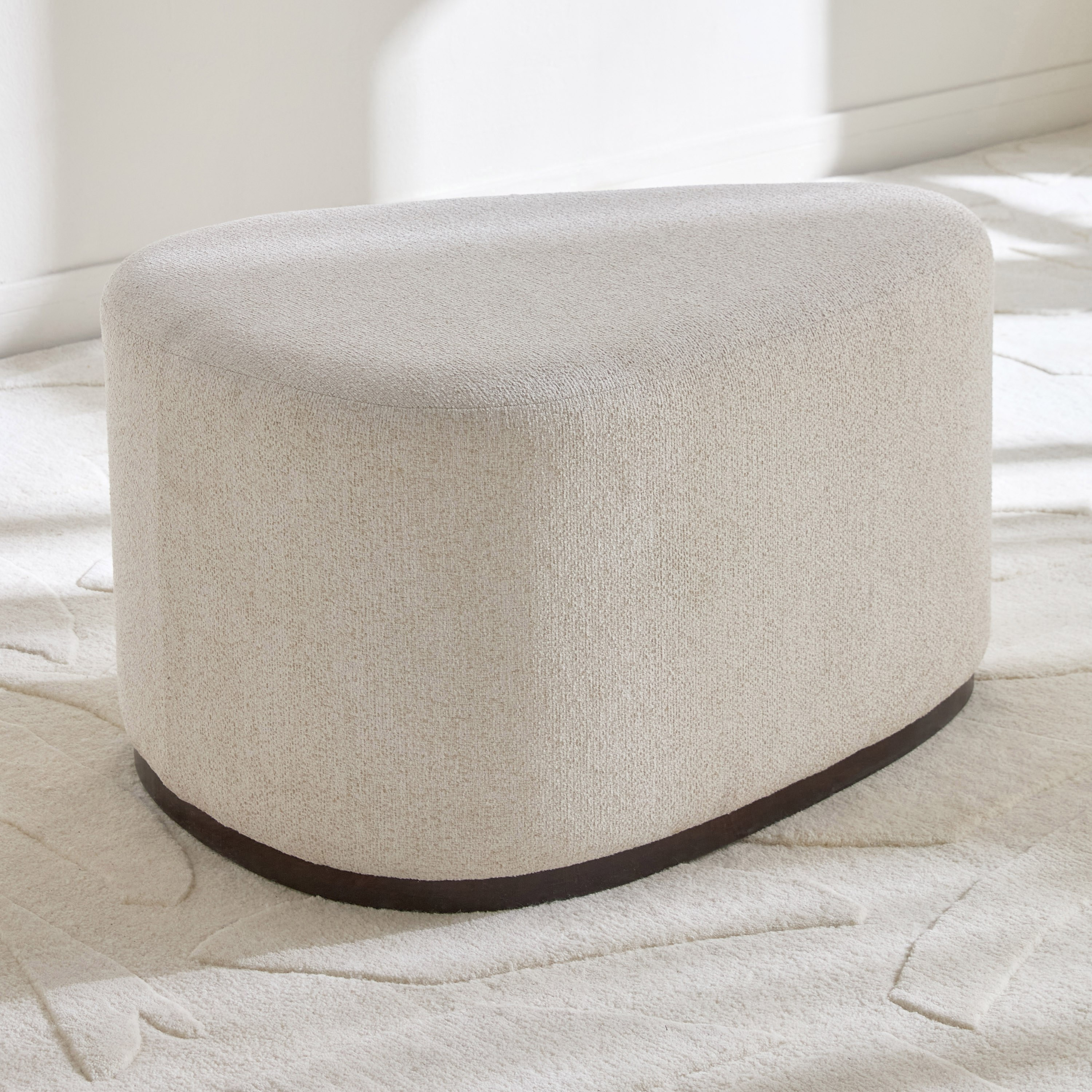 Shop Pebble Fabric Ottoman | Homecentre Oman