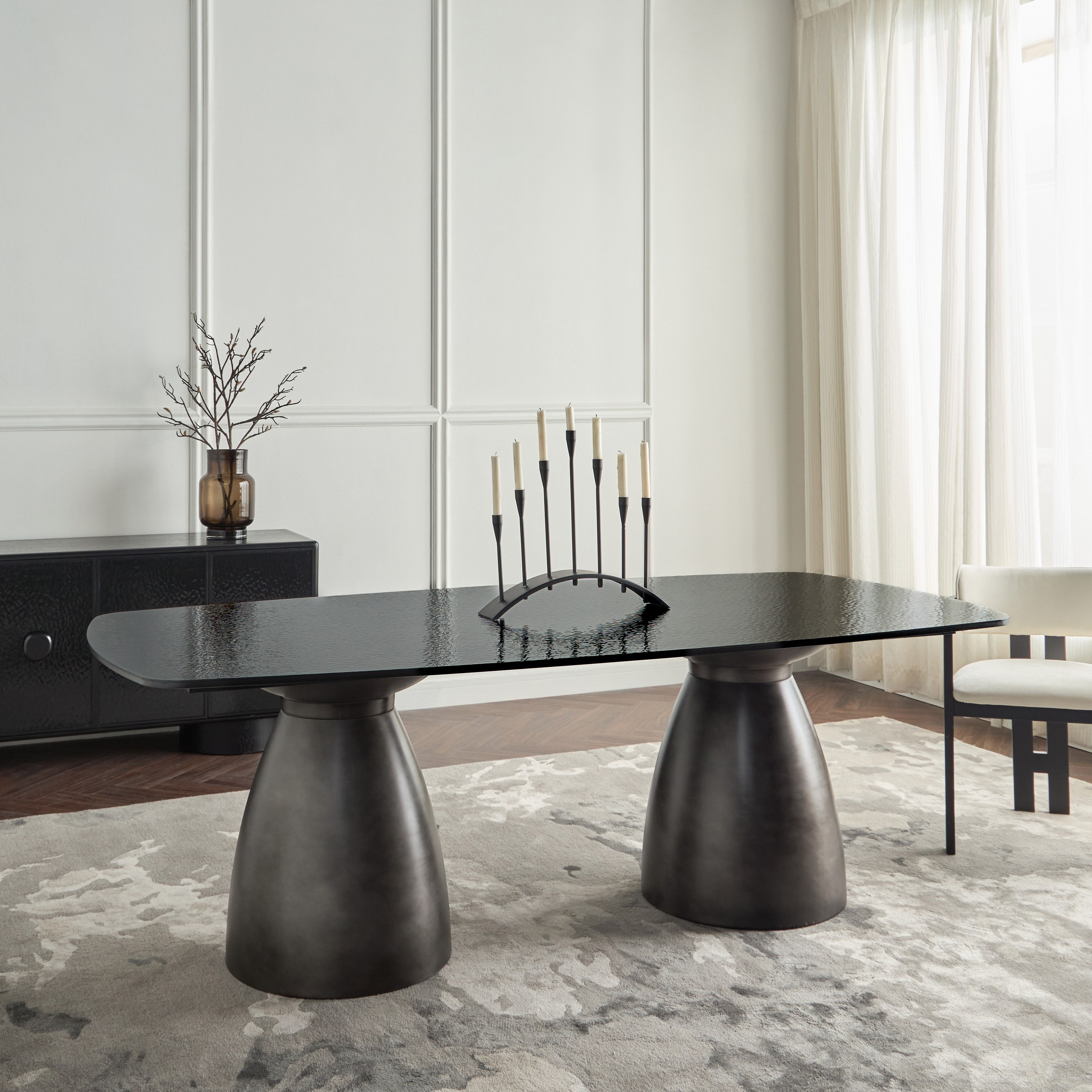 Shop Nairobi 8-Seater Glass Top Dining Table | Home Centre KSA