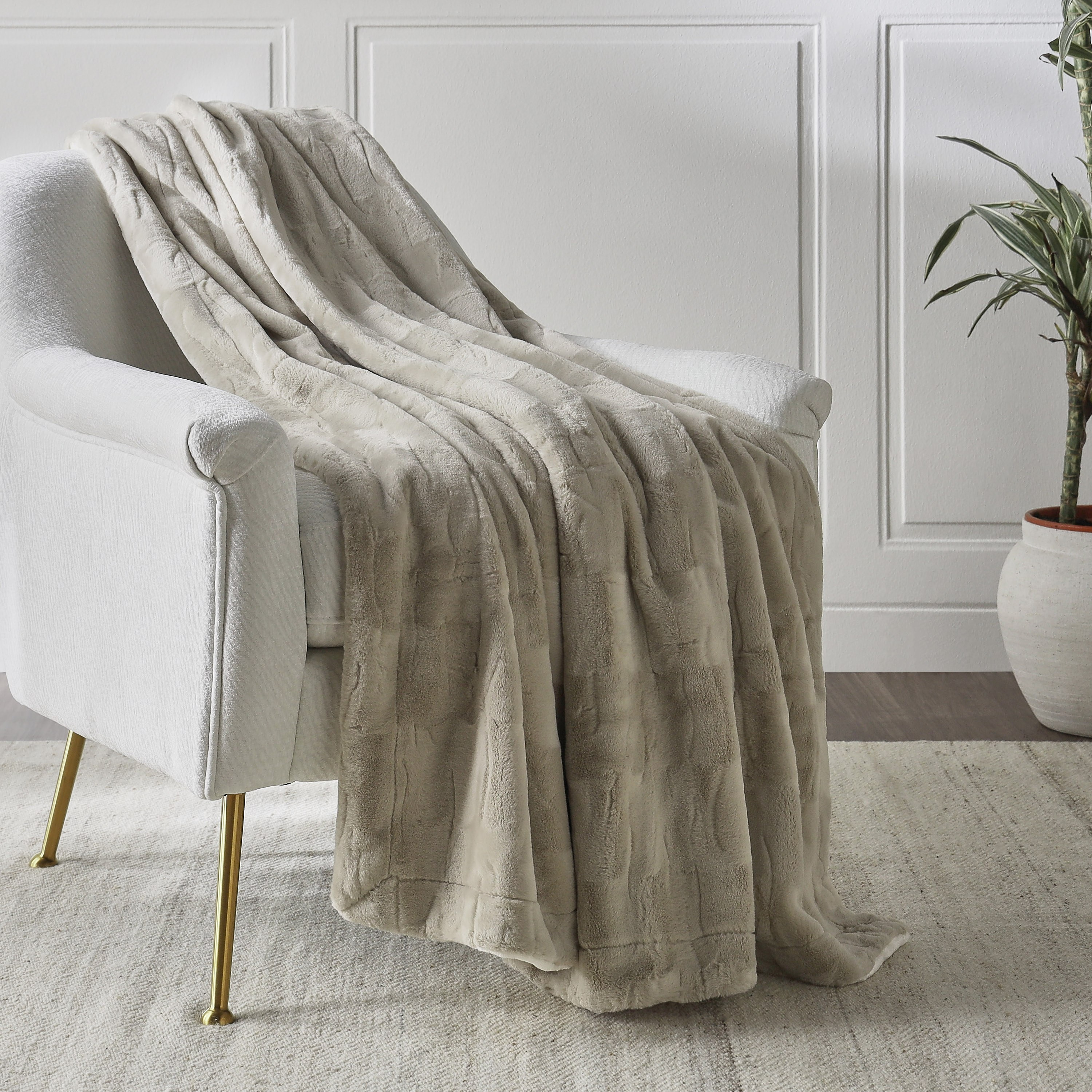 Shop Sahara Rabbit Fur Blanket - 220x240 cm | Home Centre UAE