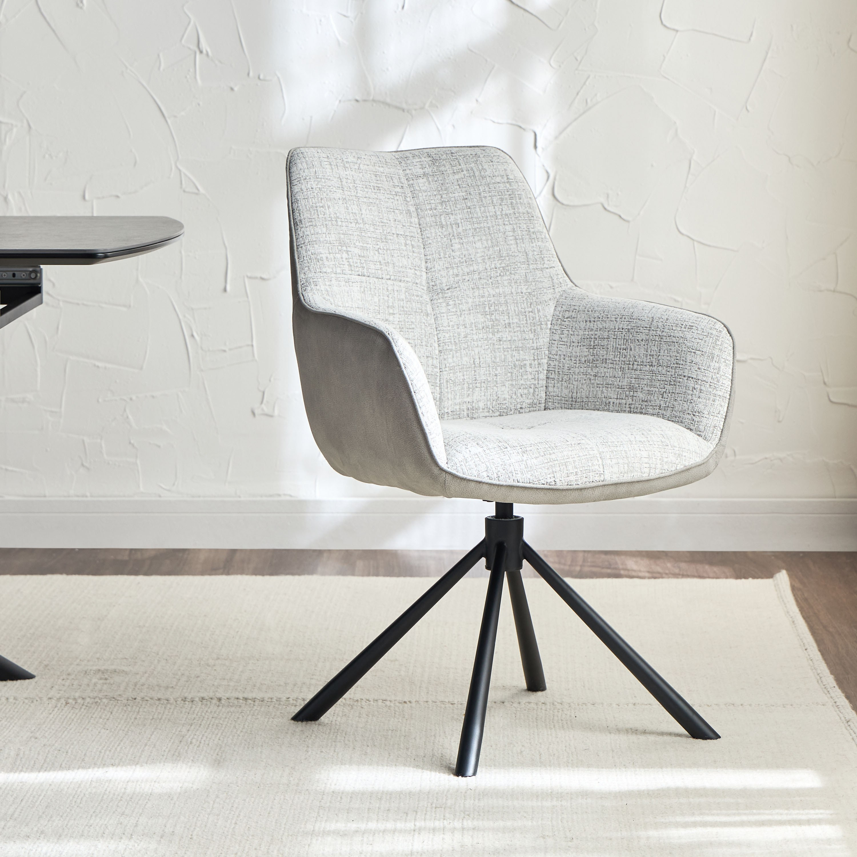 Shop Kaizen Fabric Swivel Dining Chair | Homecentre Qatar