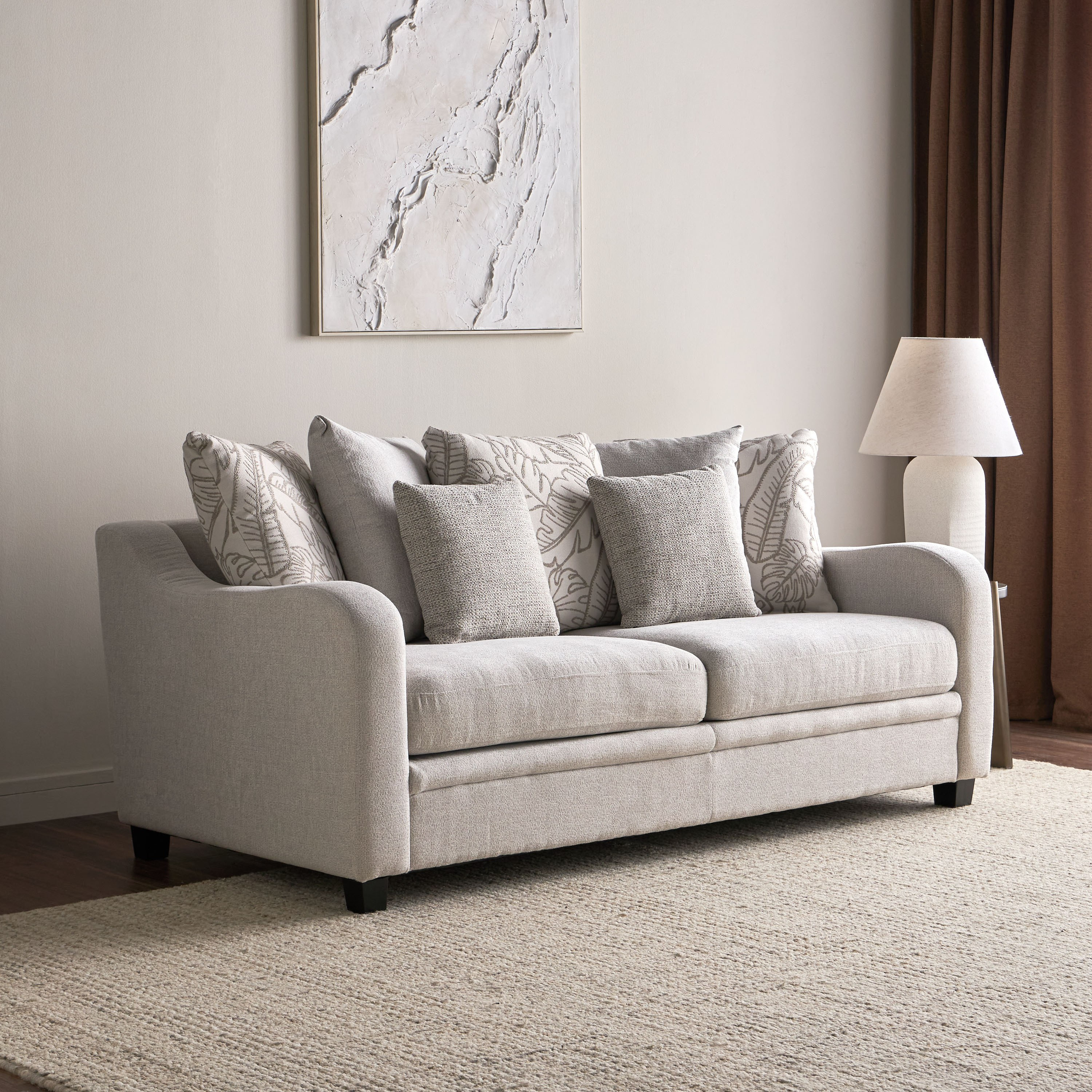 Shop Kingsburry 3-Seater Fabric Sofa | Homecentre Qatar