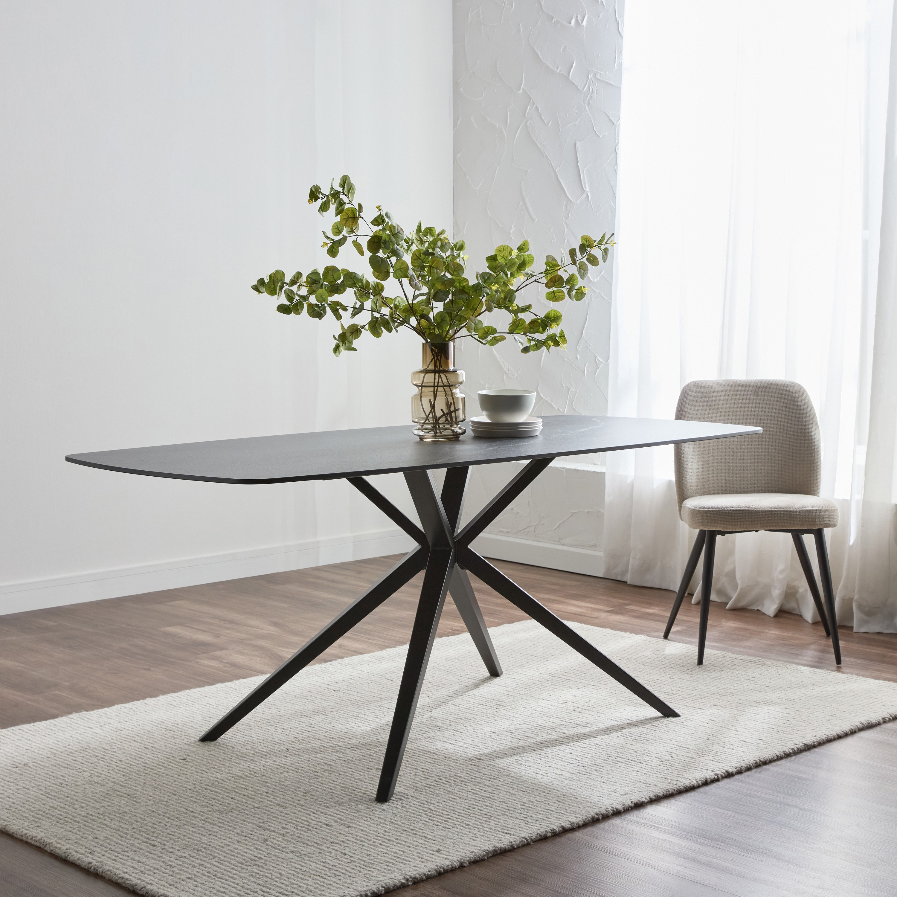 Shop Dabney 6-Seater Ceramic Top Dining Table | Homecentre Oman