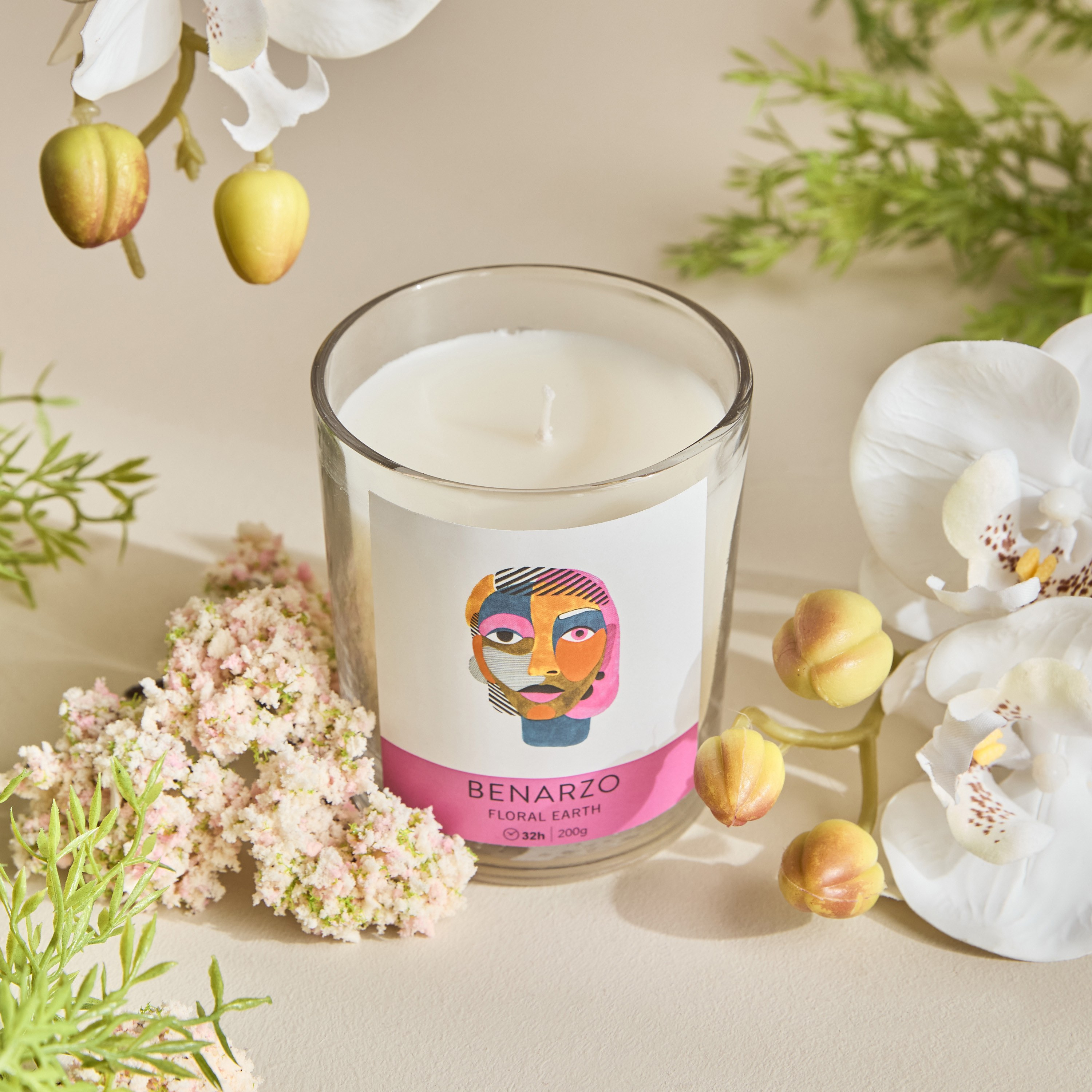 Shop Benarzo Pop Floral Scented Jar Candle - 32 h Online | Home Centre ...