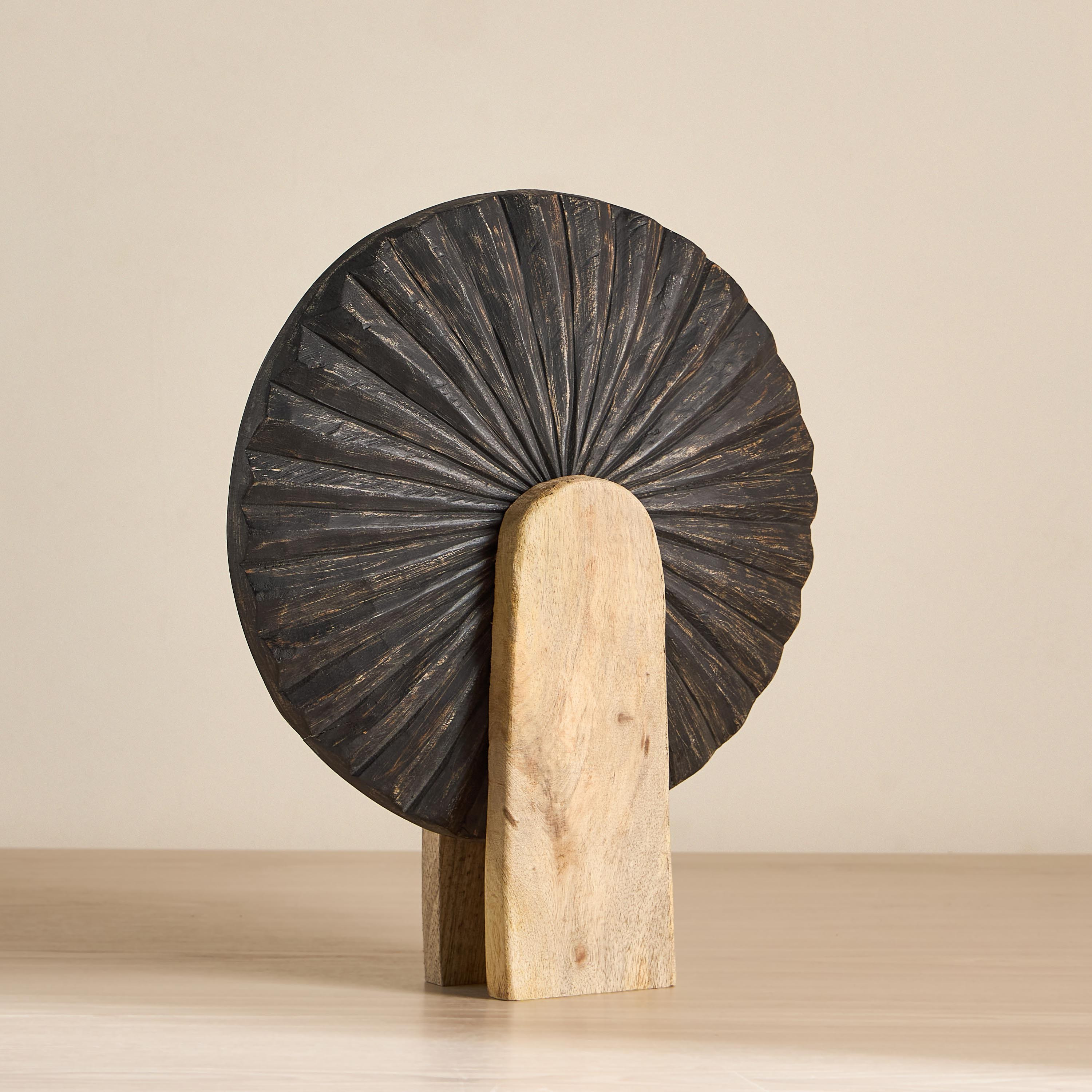 Shop Leon Fluted Disc on Base Decorative Accent Online | Home Centre UAE