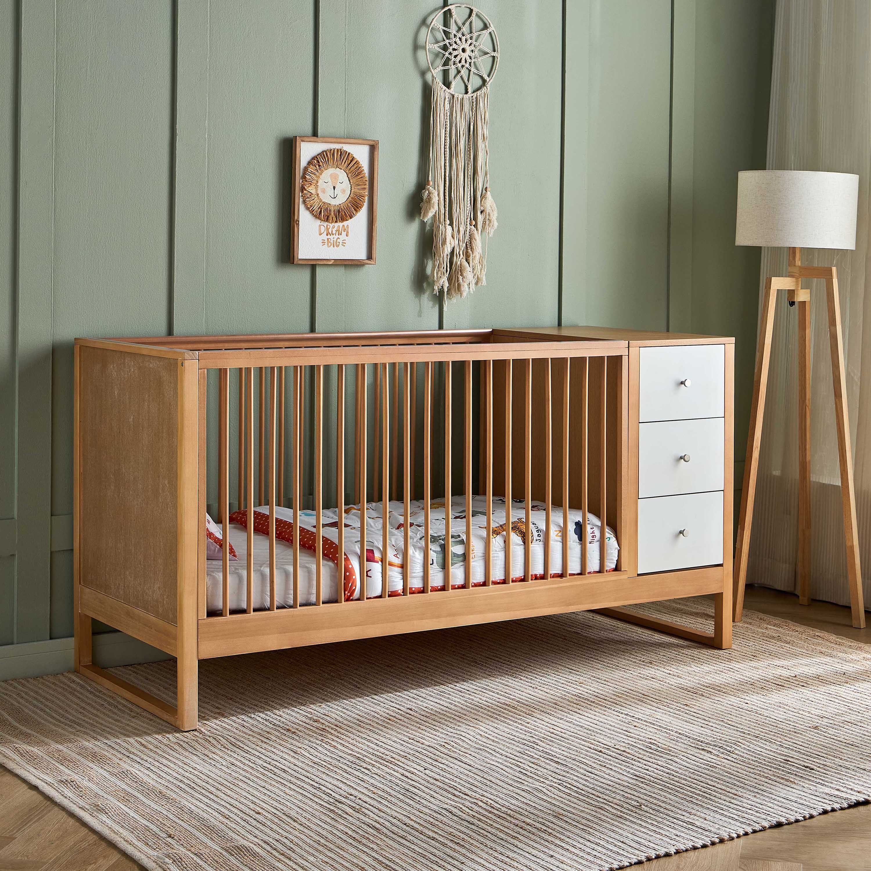 Shop Nord 2-in-1 Cot with Changer - 70x140 cm | Homecentre UAE