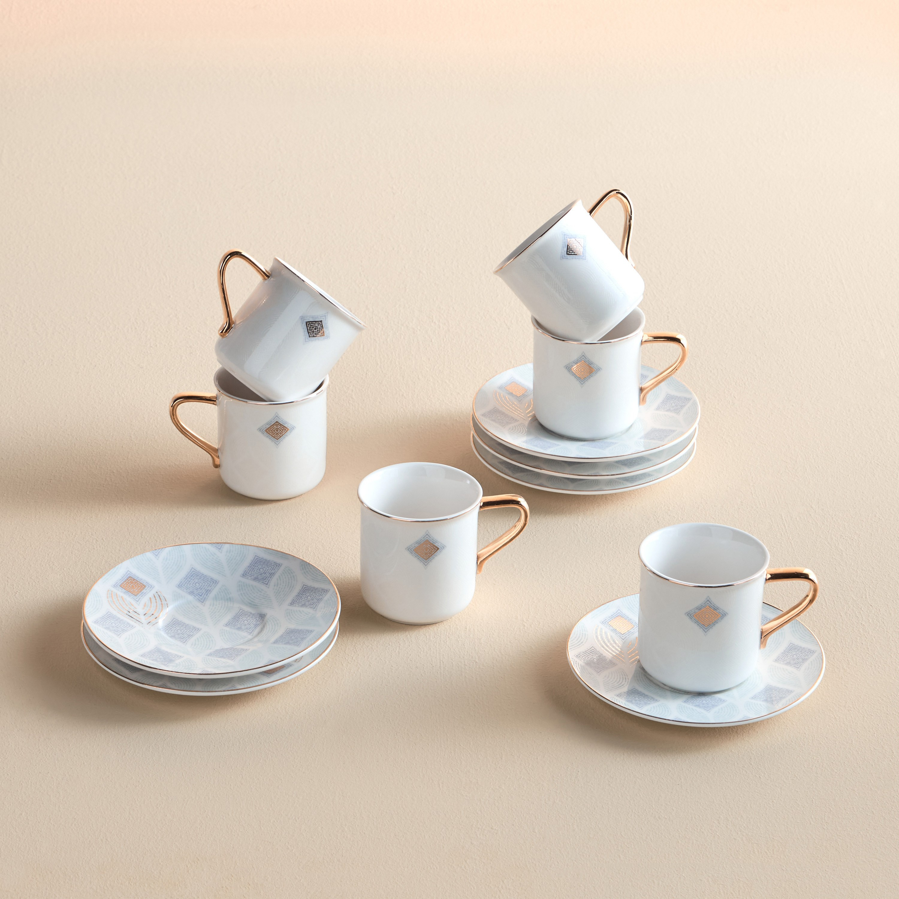 Buy Tamiya 12-Piece New Bone China Tea Set - 200 ml, Serves 6 Online ...