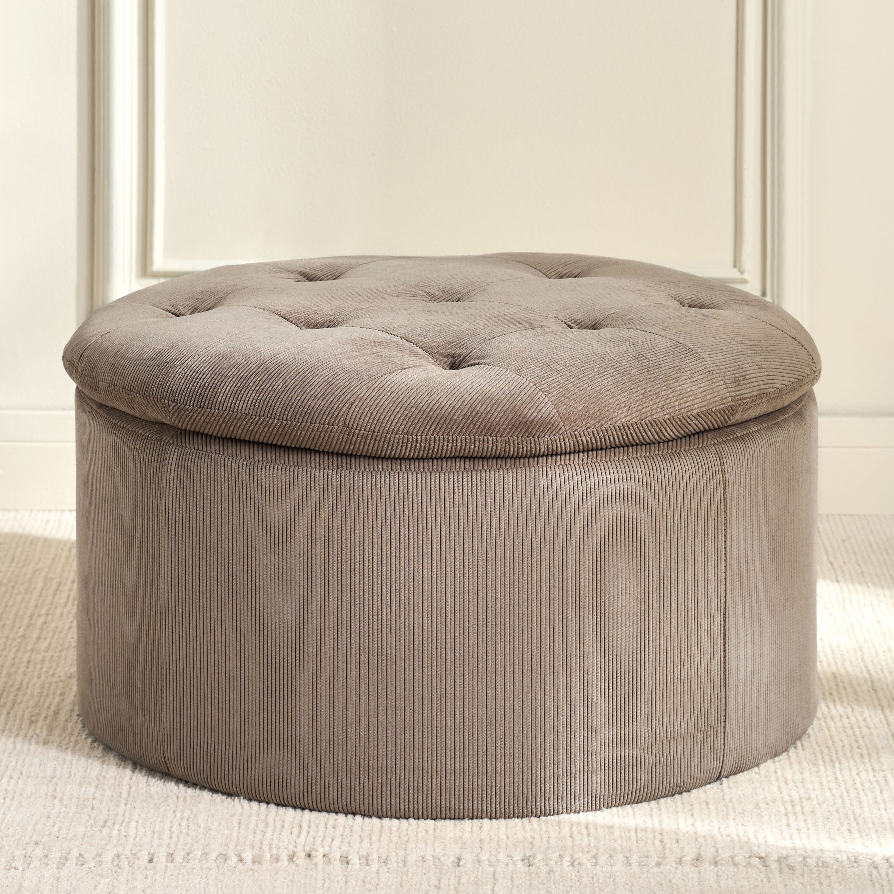 Shop Retina Fabric Ottoman with Storage | Home Centre KSA