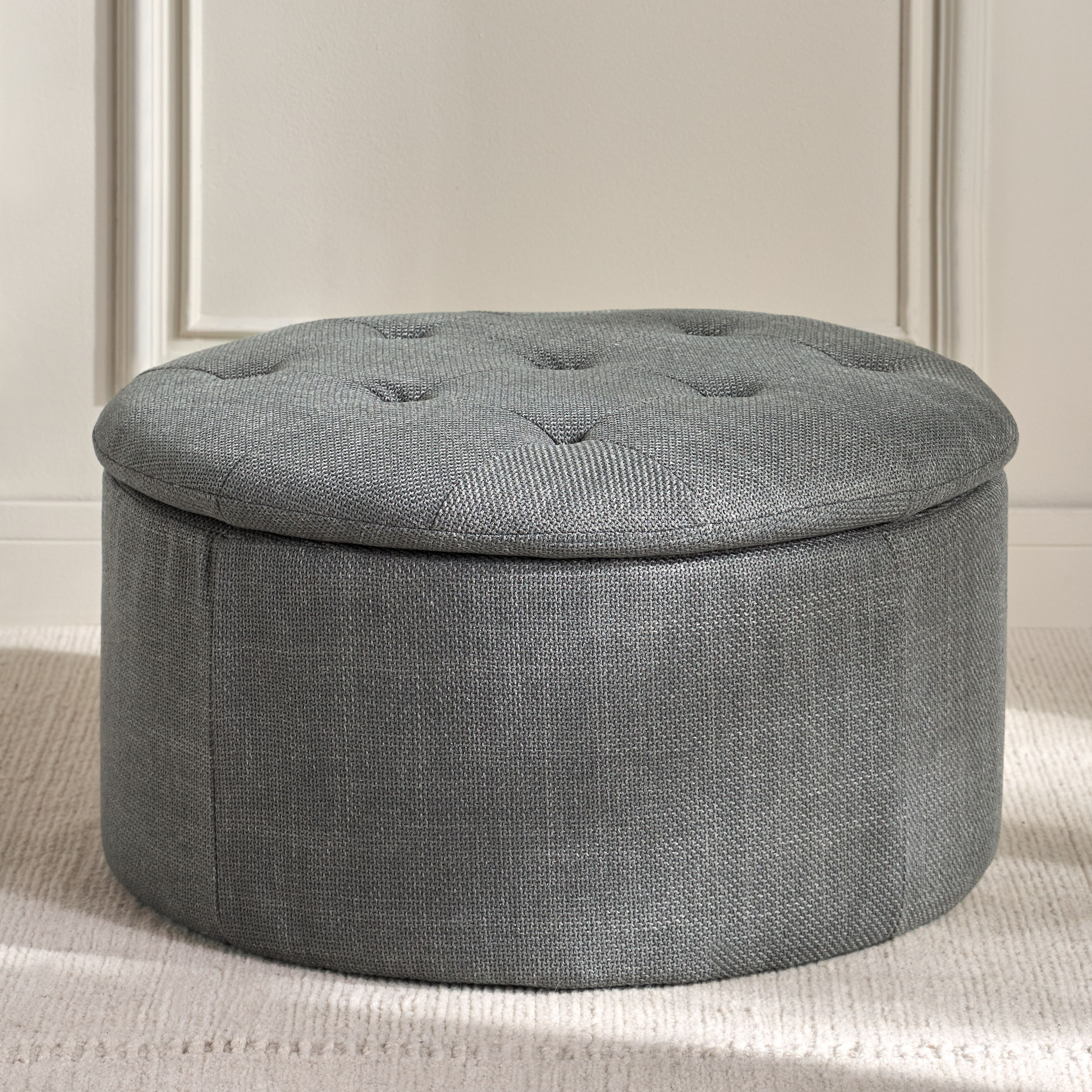 Shop Retina Fabric Ottoman with Storage | Homecentre Oman
