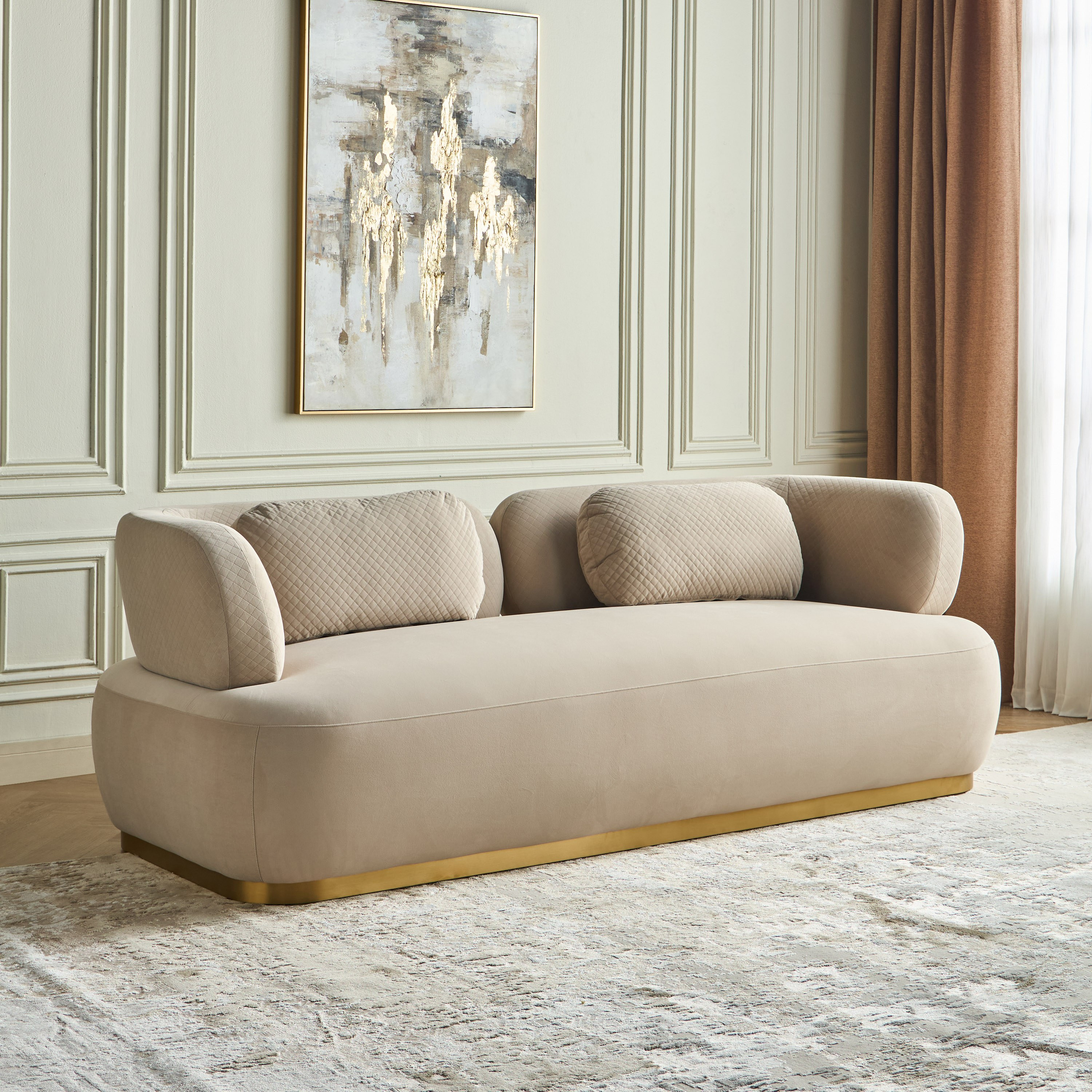 Shop Ramsey 3-Seater Fabric Sofa | Homecentre Egypt