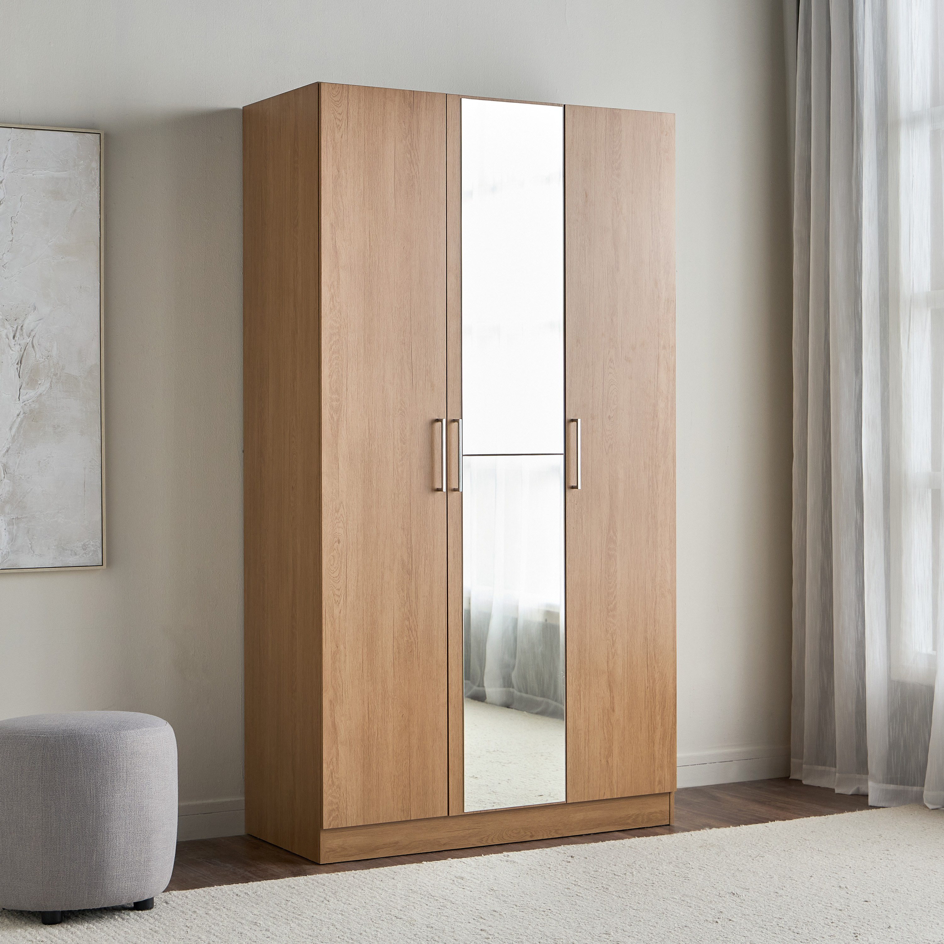 Shop Otis 3-Door Wardrobe with Mirror Online | Centrepoint Kuwait