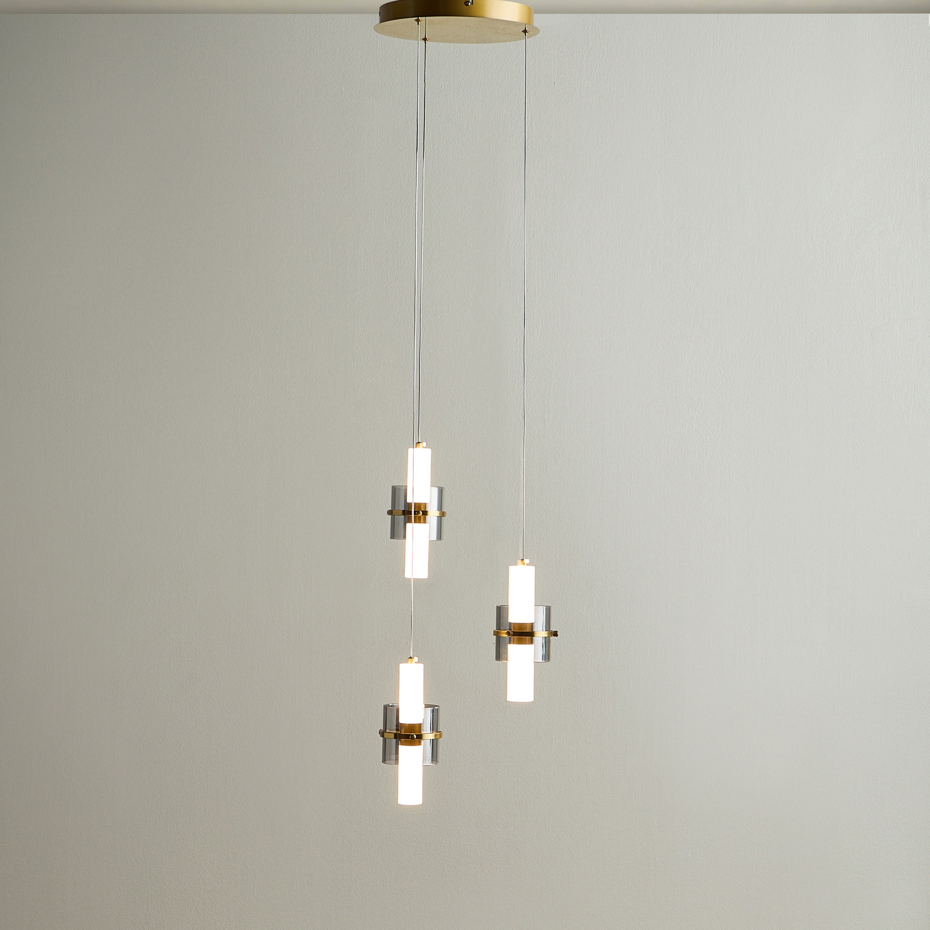 Shop Krish 3-Light Glass Cluster Pendant Lamp | Home Centre UAE
