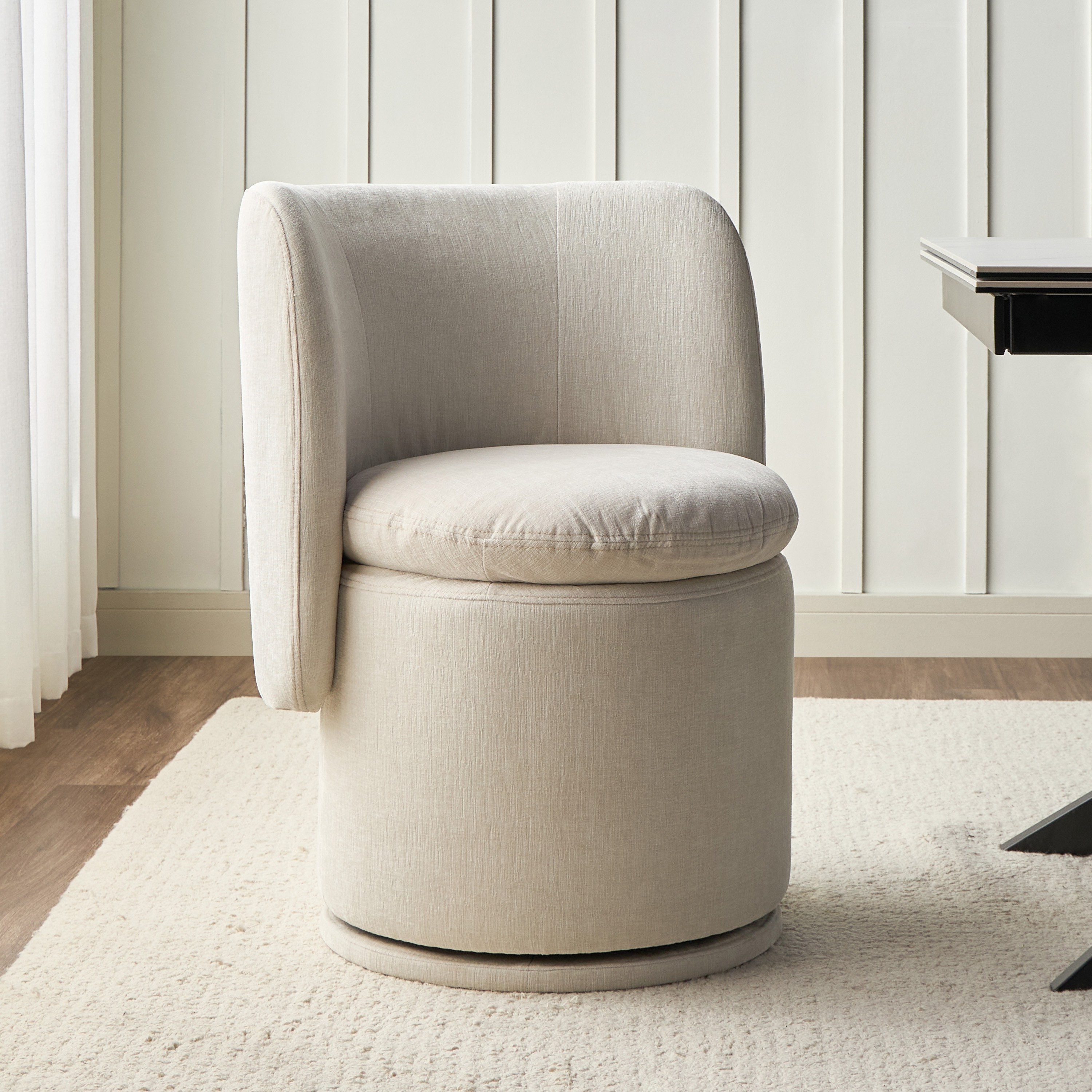 Shop Atelier Fabric Swivel Dining Chair | Home Centre Qatar