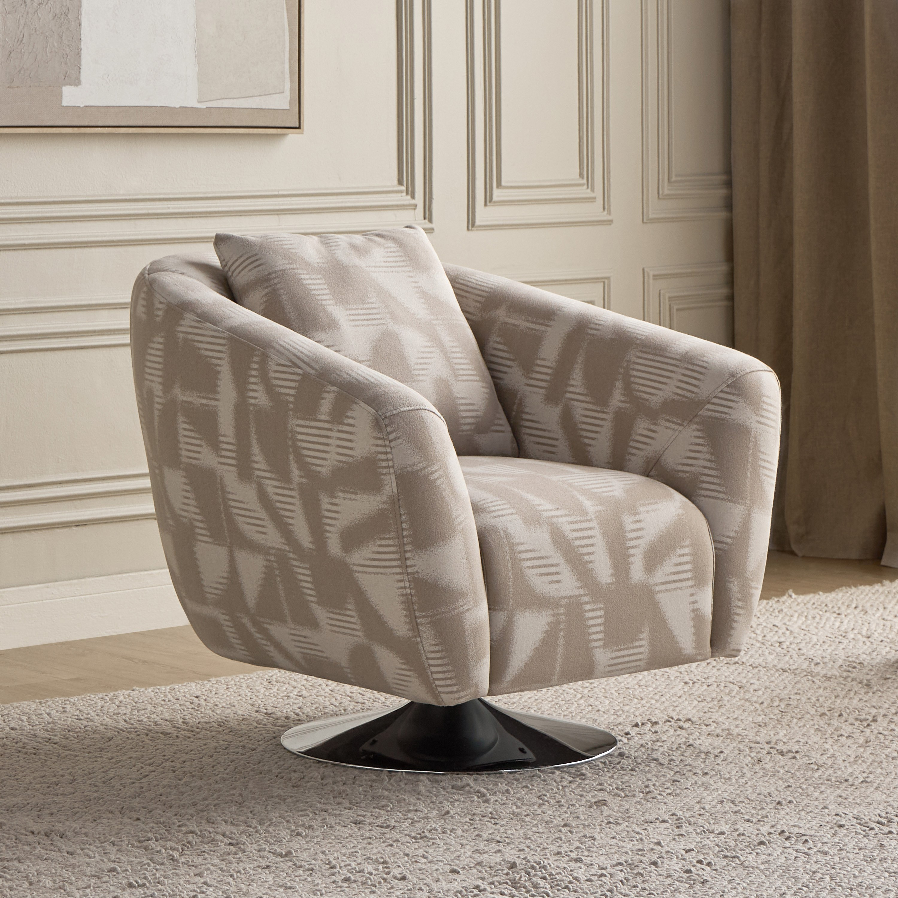 Shop Skagen Fabric Swivel Armchair | Homecentre Qatar