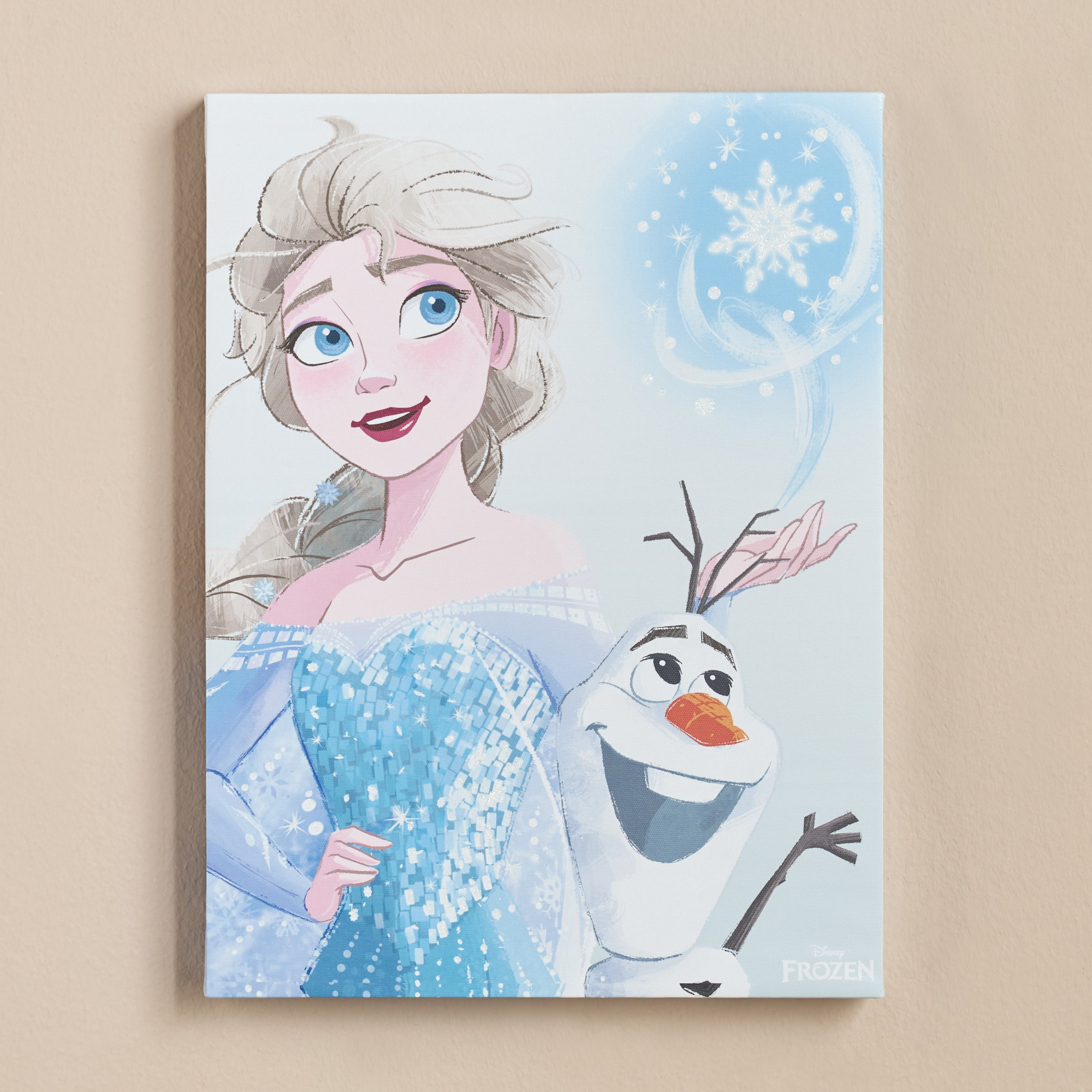 Shop Disney Frozen Elsa and Olaf Framed Canvas Wall Art - 30x40 cm ...