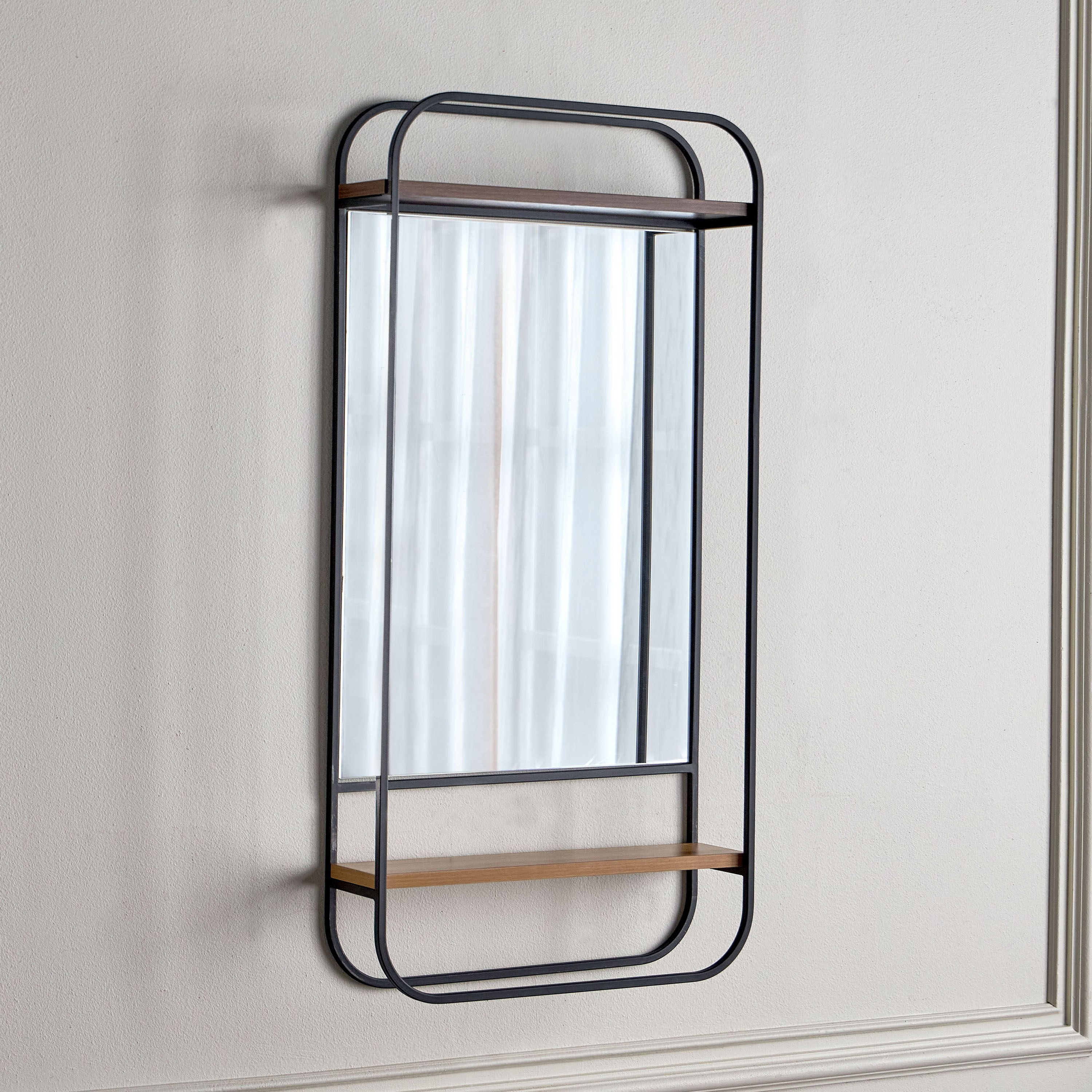 Shop Maeve Rectangular Shelf Wall Mirror - 48x96 cm | Homecentre Egypt
