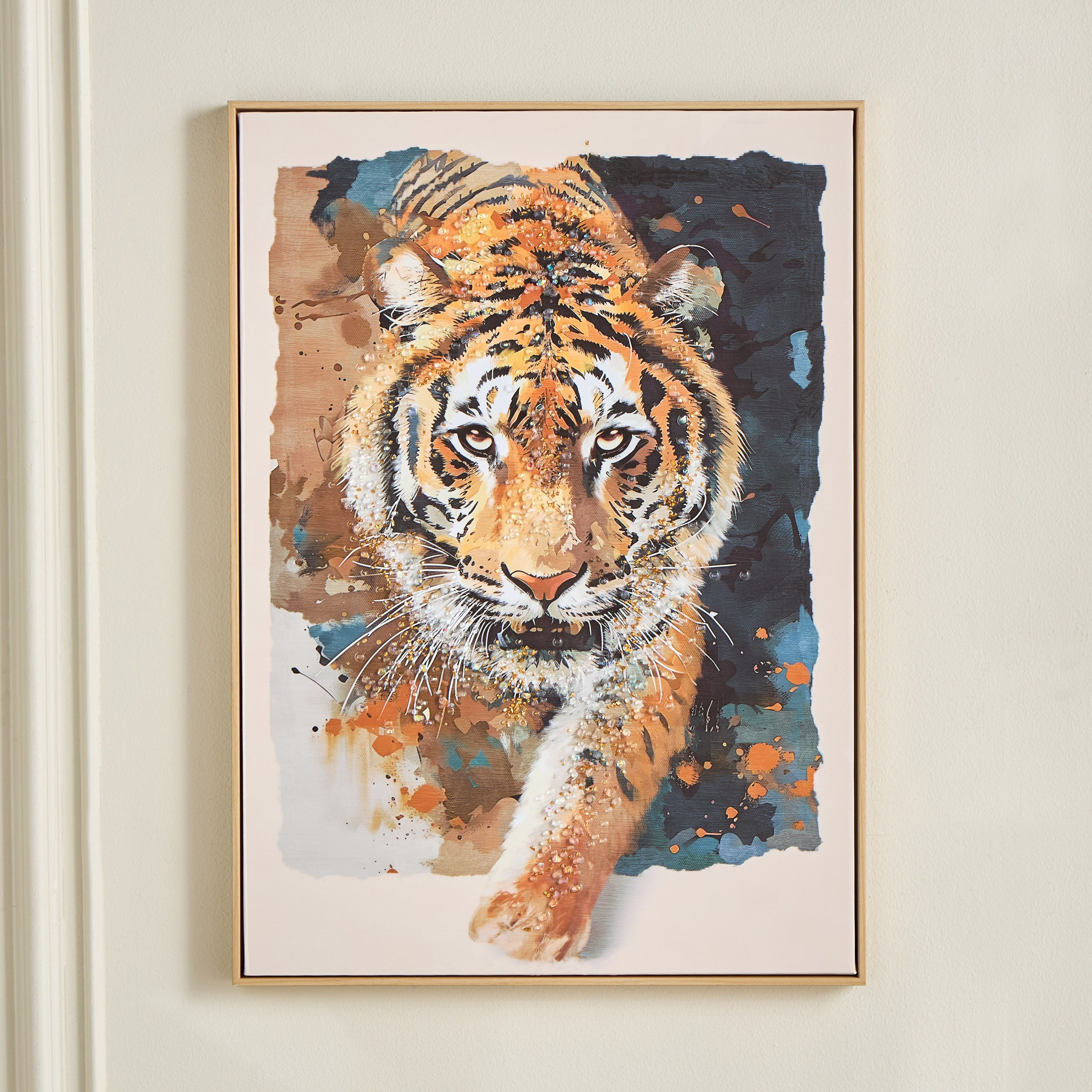 Shop Platon Jewelled Framed Canvas Wall Art - 50x70 cm | Home Centre KSA