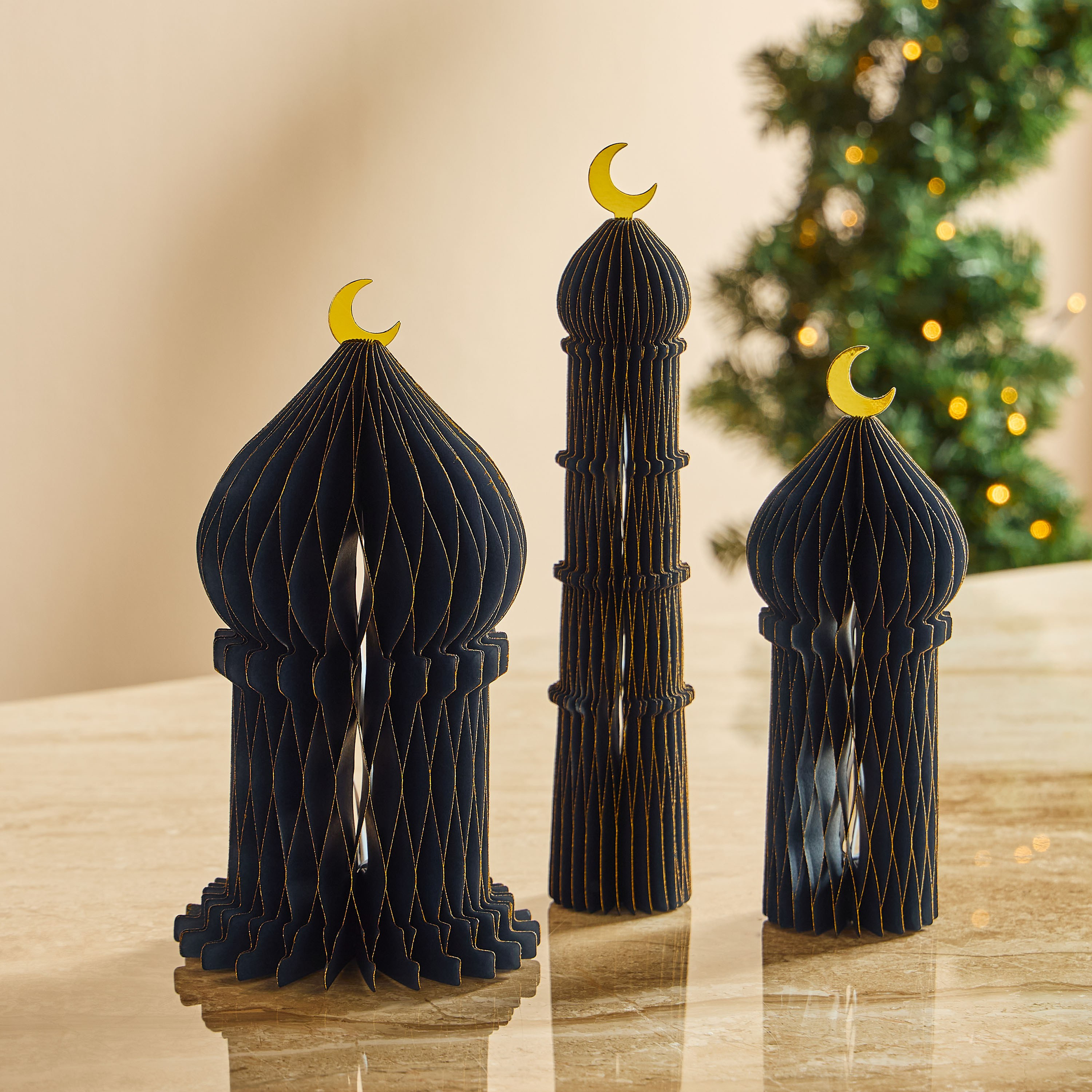 Shop Ekram 3-Piece Paper Minaret Set Online | Home Centre UAE