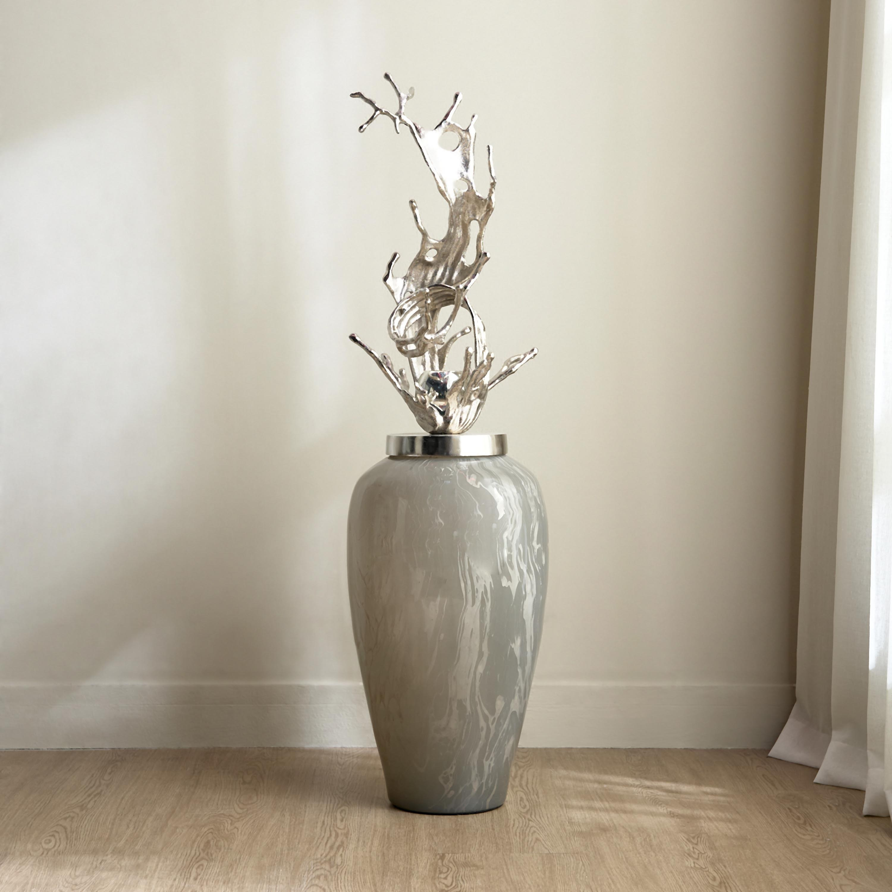 Shop Huda Metal Vase - 105 cm Online | Home Centre UAE