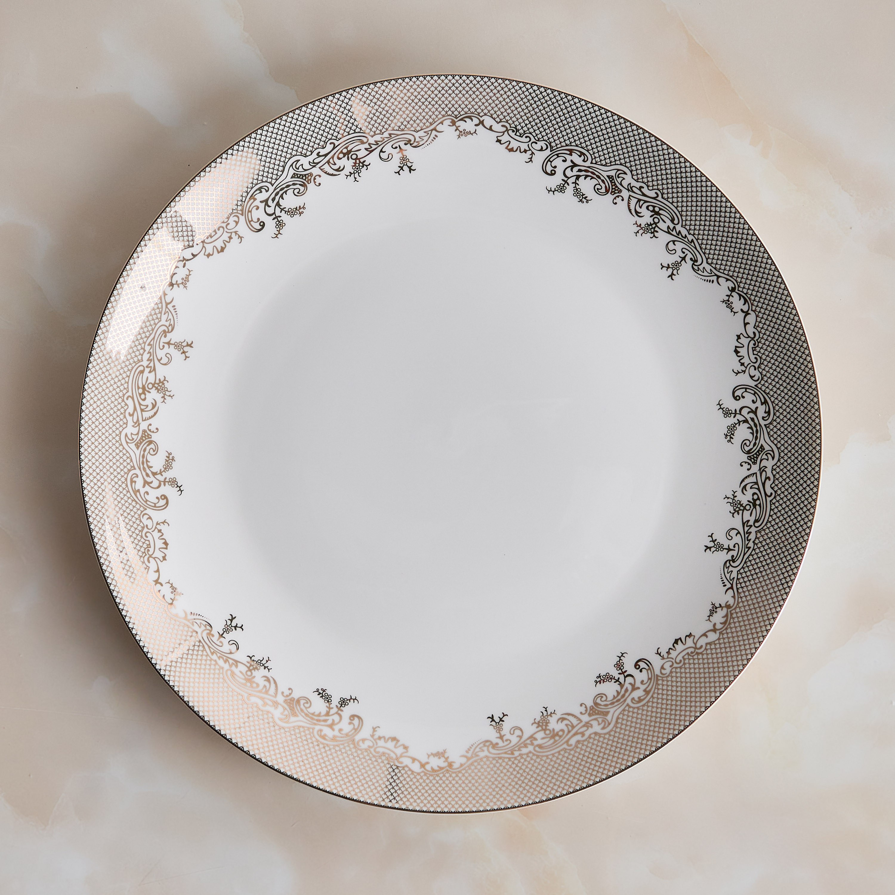 Shop Malika Porcelain Dinner Plate - 27 cm | Homecentre Oman