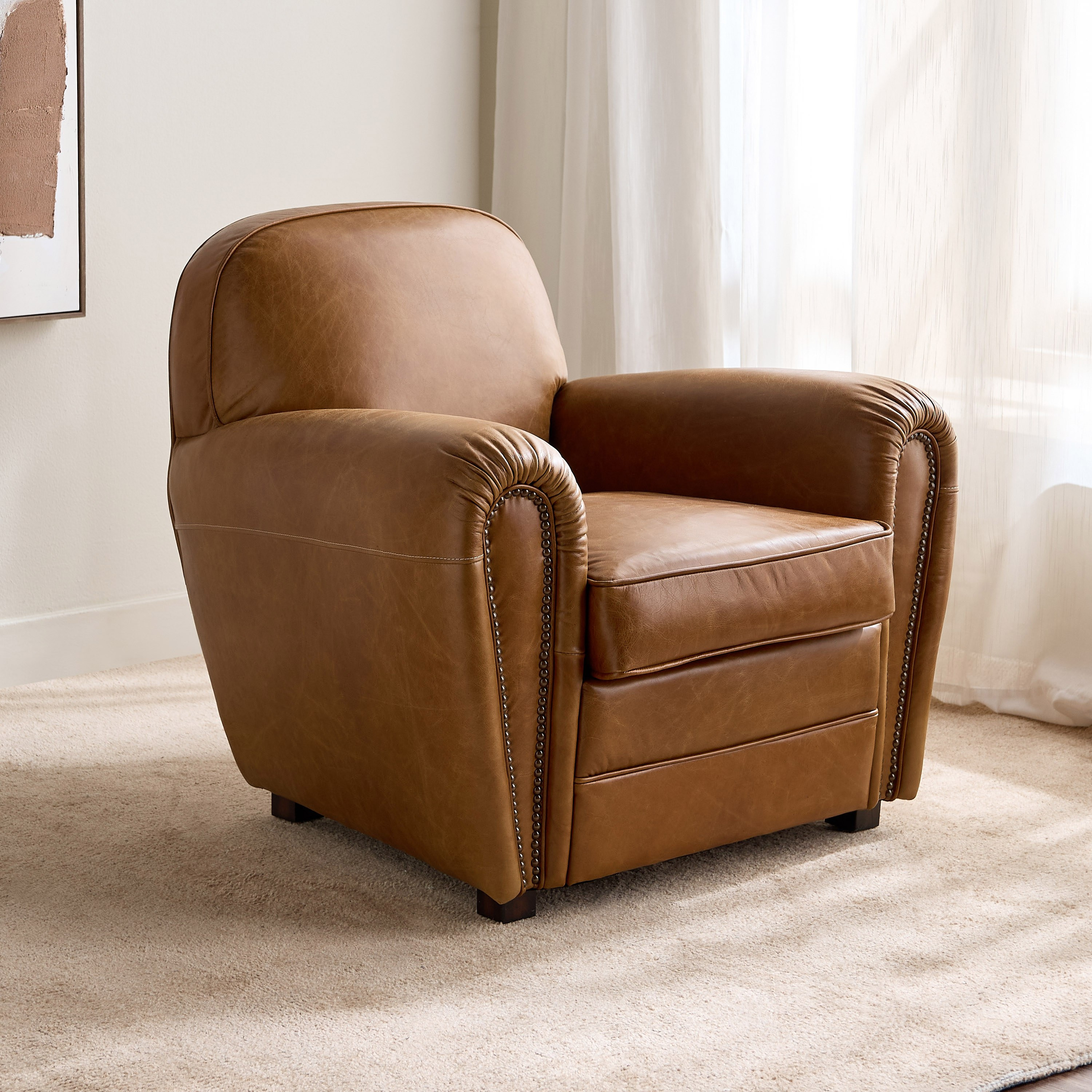 Shop Ryder Leather Armchair | Home Centre UAE