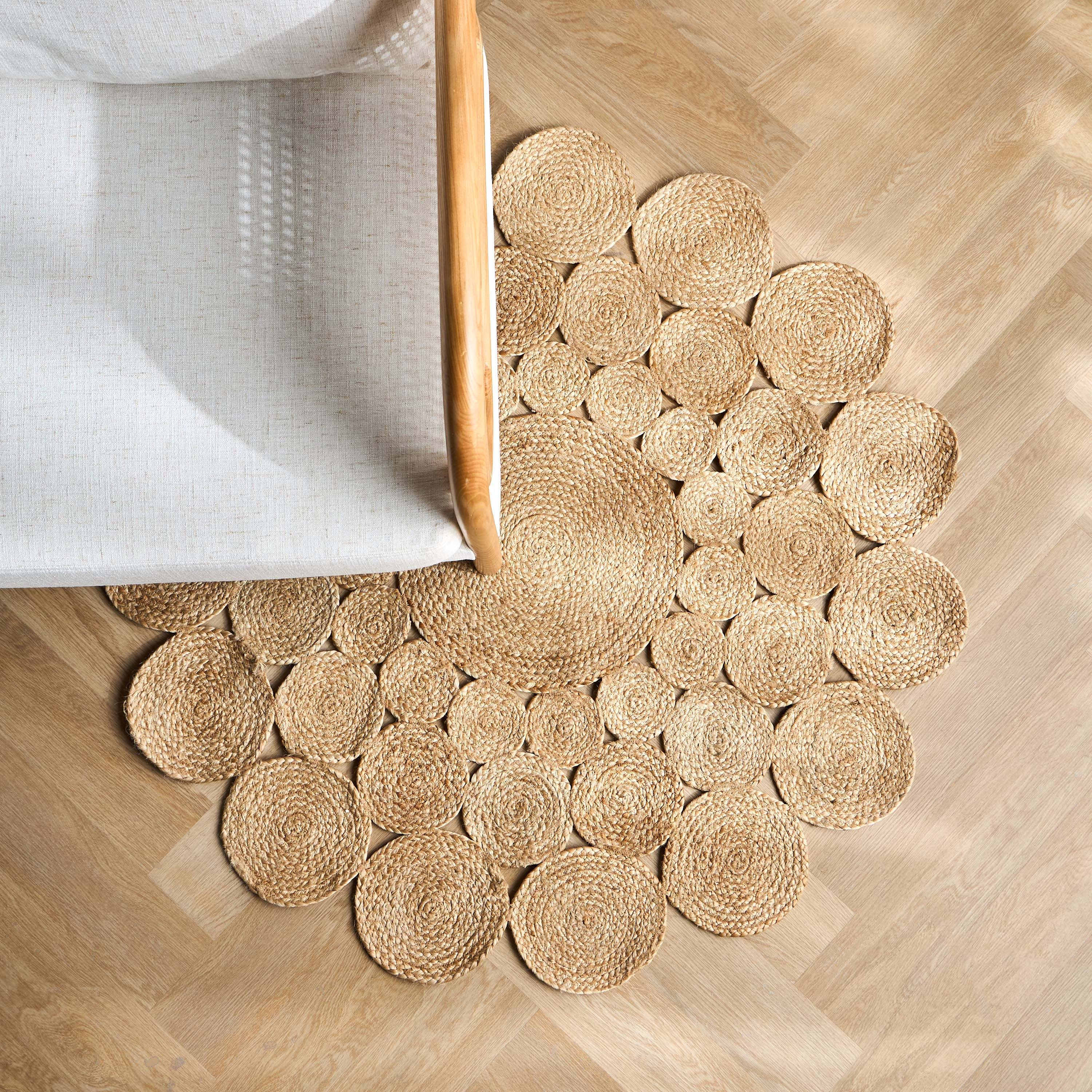 Shop Rosalia Jute Handmade Rug - 120 cm | Homecentre Oman