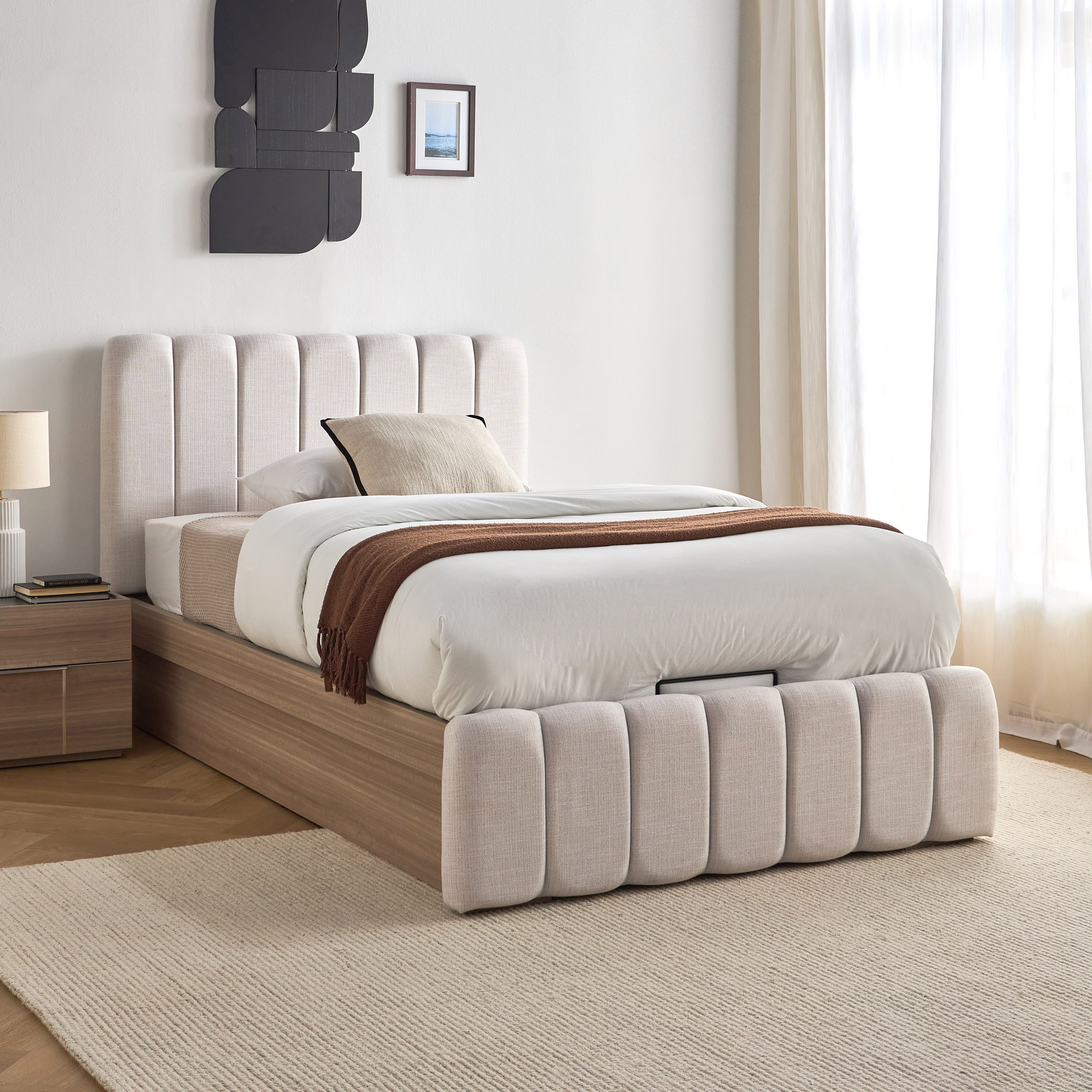 Shop Warner Single Bed with Hydraulic Storage - 120x200 cm | Homecentre ...