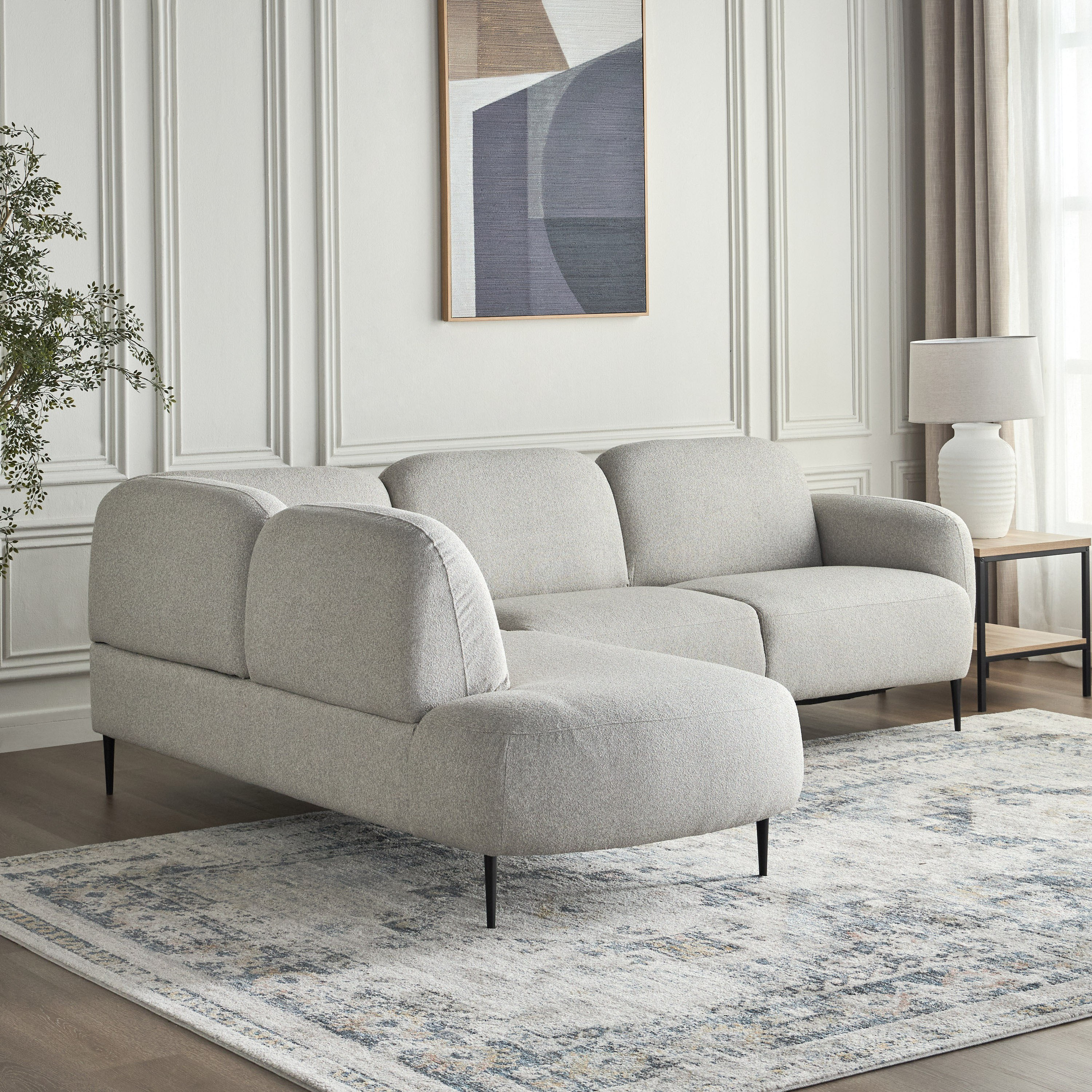 Shop Gleston 4-Seater Fabric Left Corner Sofa | Homecentre Oman