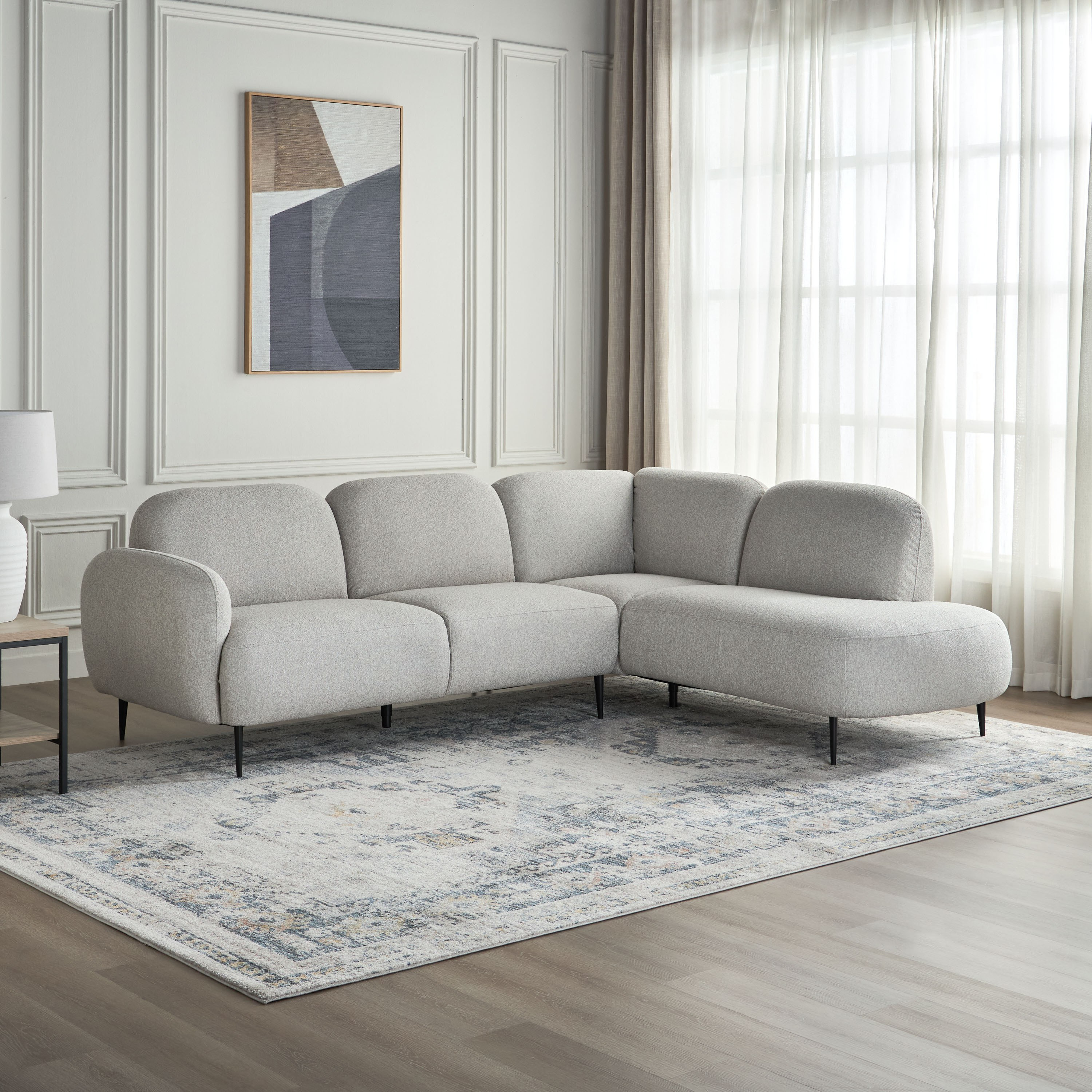 Shop Gleston 4-Seater Fabric Right Corner Sofa | Homecentre Oman