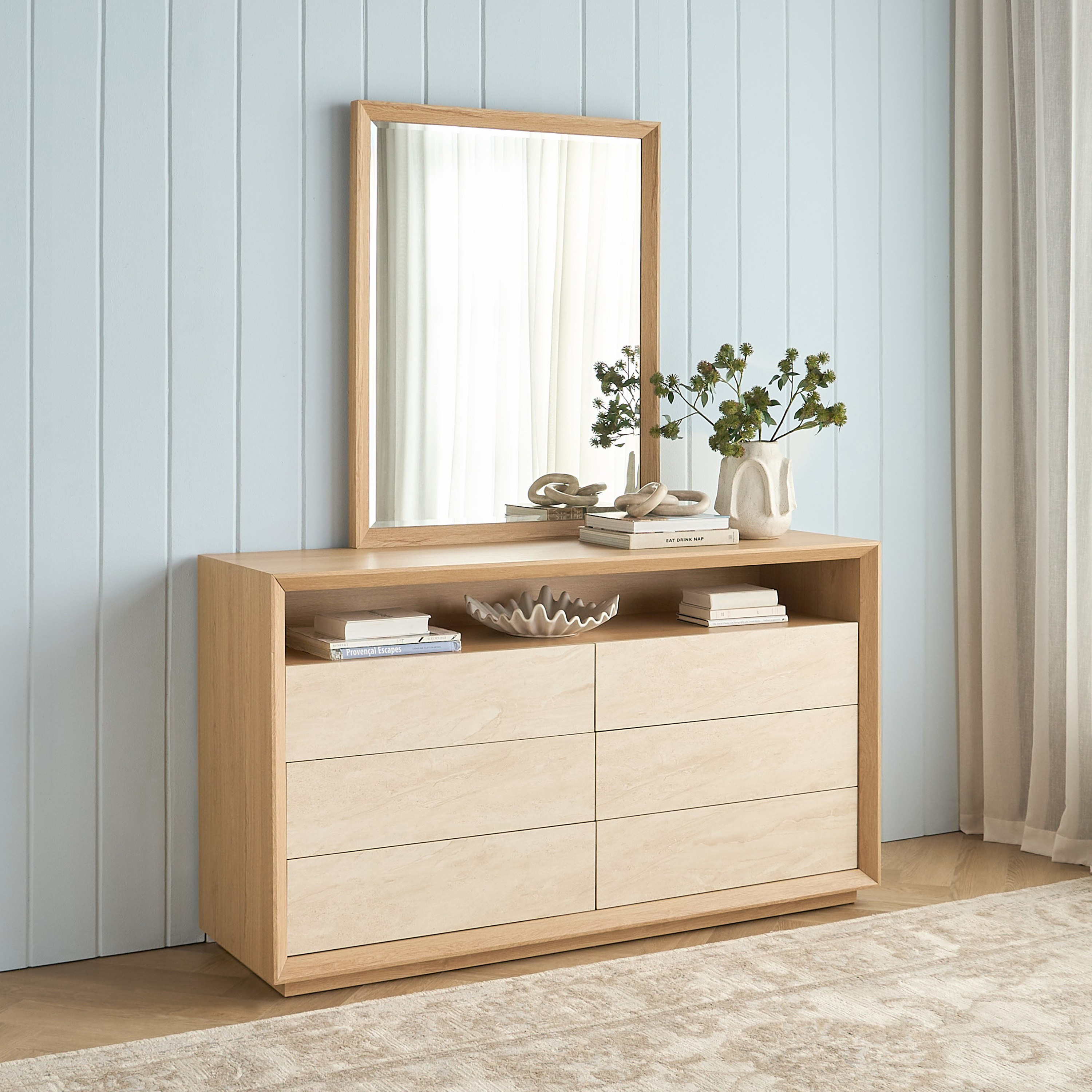Shop Corbin 6-Drawer Dresser with Mirror | Home Centre KSA