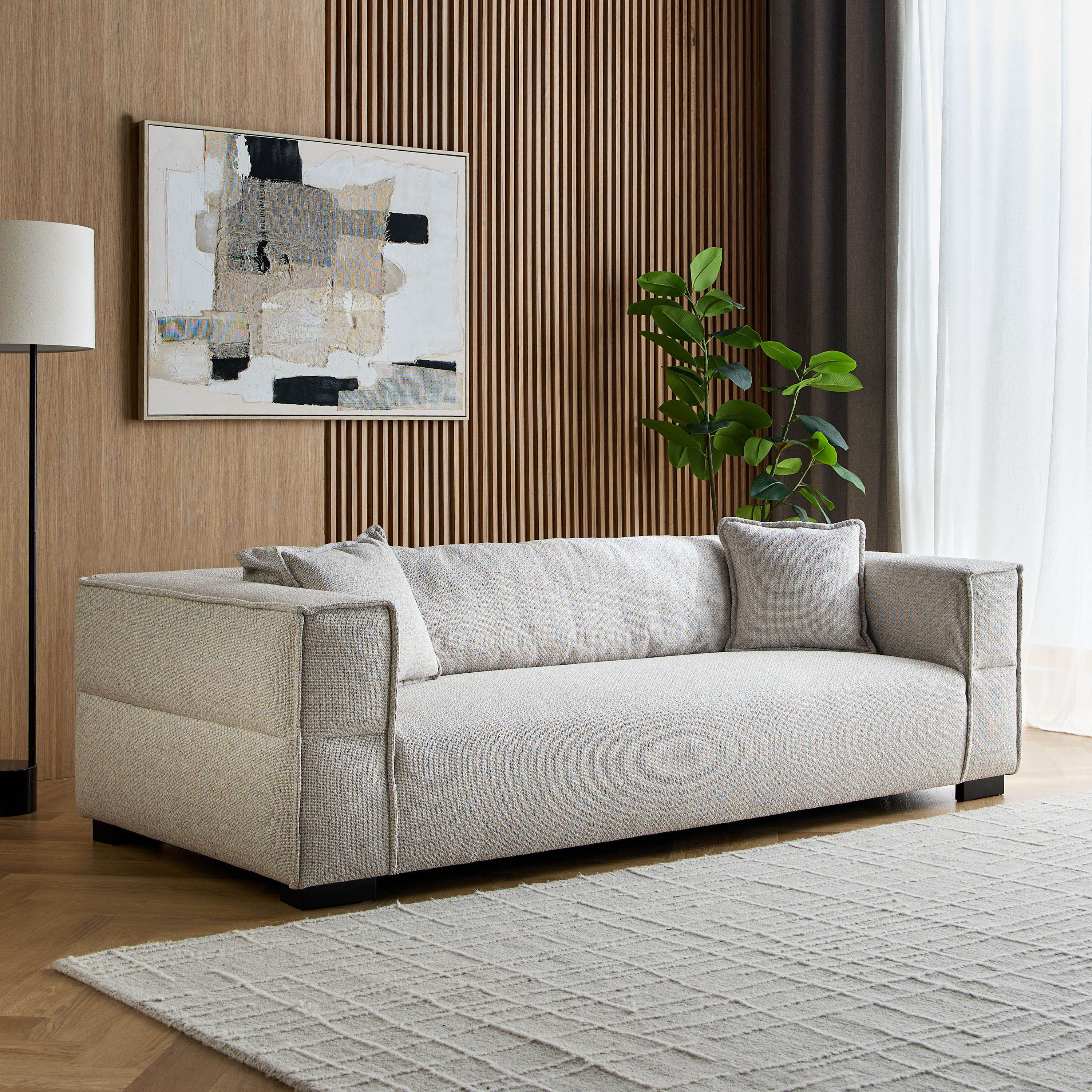 Shop Boulder 3-Seater Fabric Sofa | Homecentre Qatar