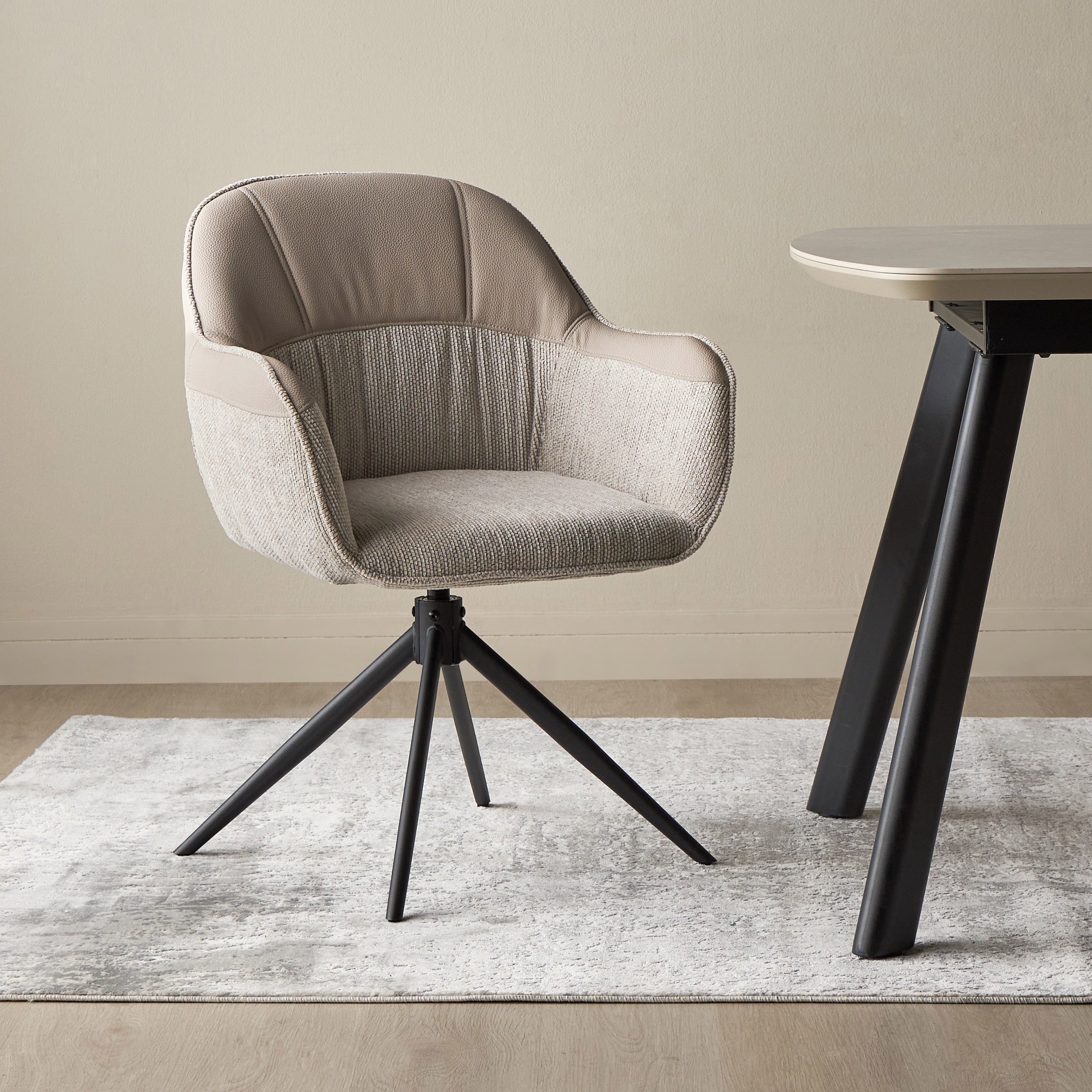 Shop Belmont Fabric Swivel Dining Chair | Homecentre Egypt