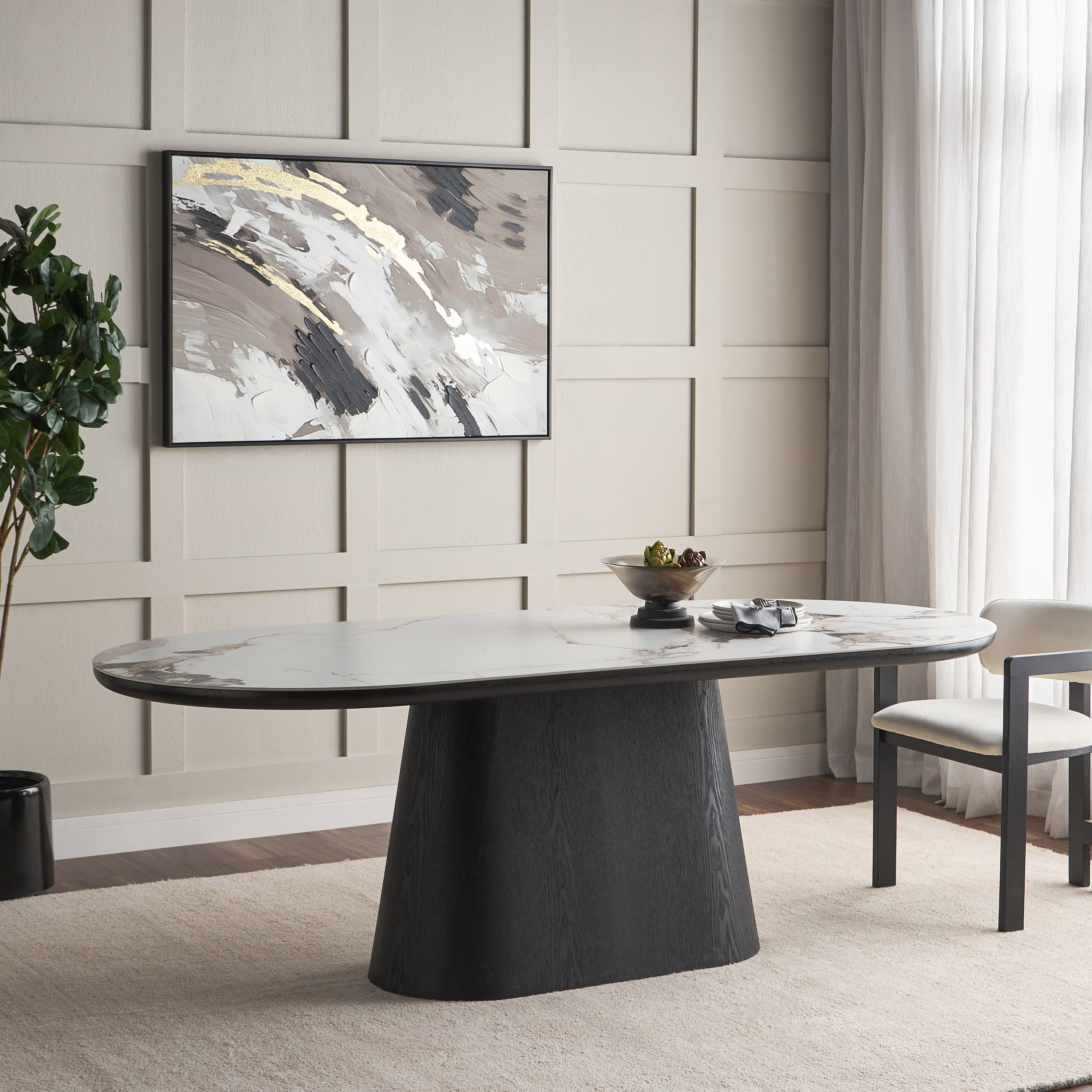 Shop Rotterdam 8-Seater Ceramic Top Dining Table | Homecentre Oman