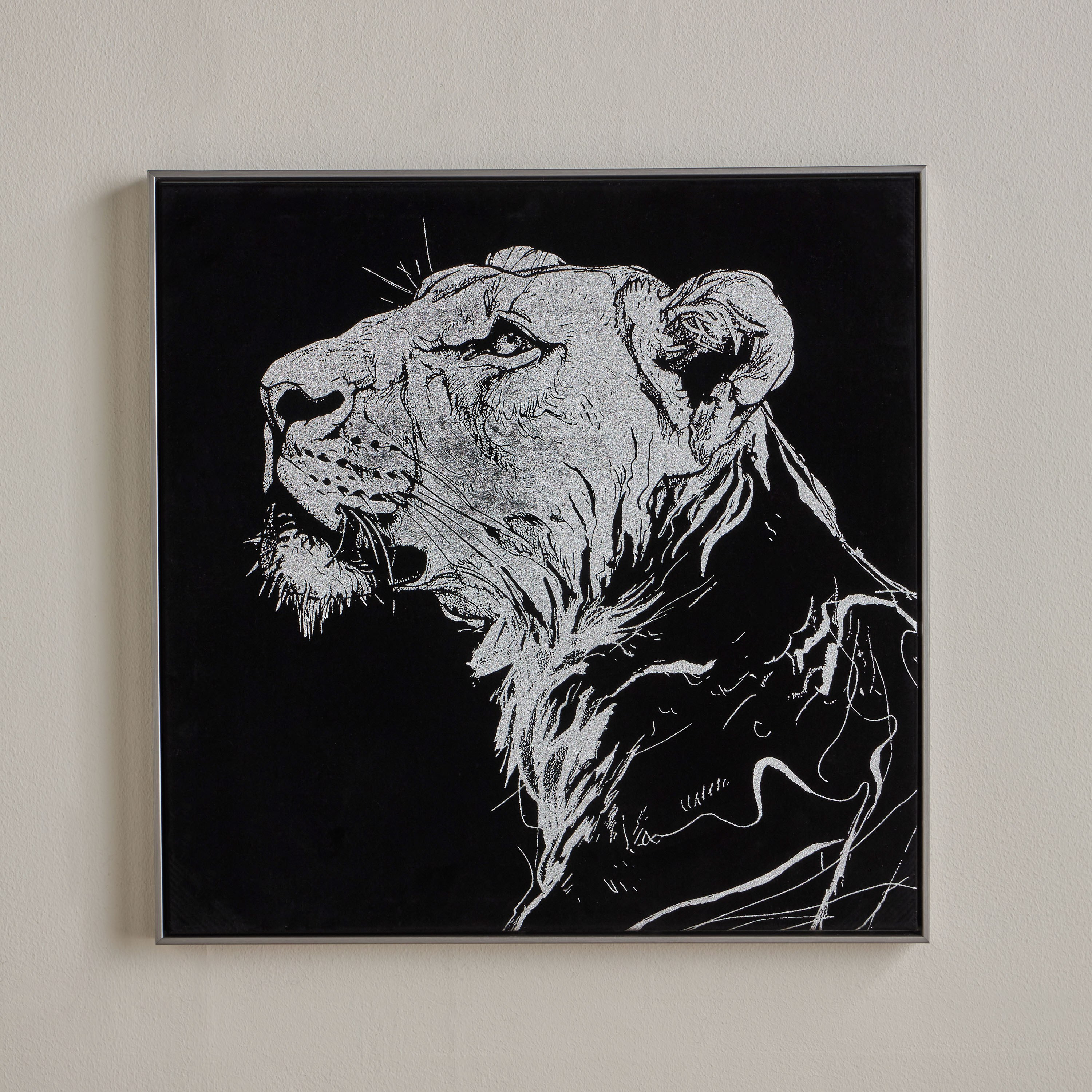 Shop Raheel Framed Velvet Canvas Wall Art - 60x60 cm | Home Centre UAE