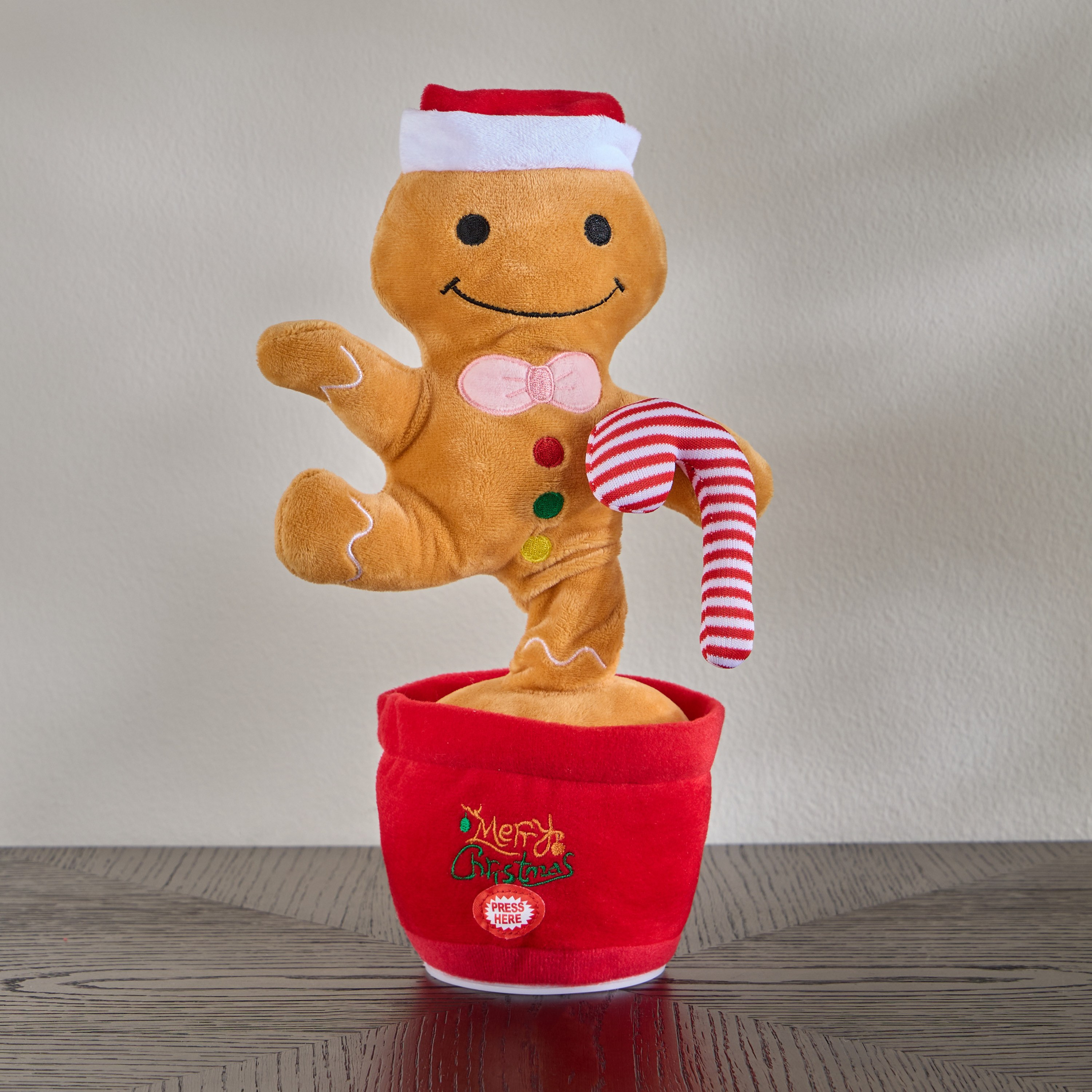 Shop Dancing Talkback Battery Operated Gingerbread Man with Music - 30 ...