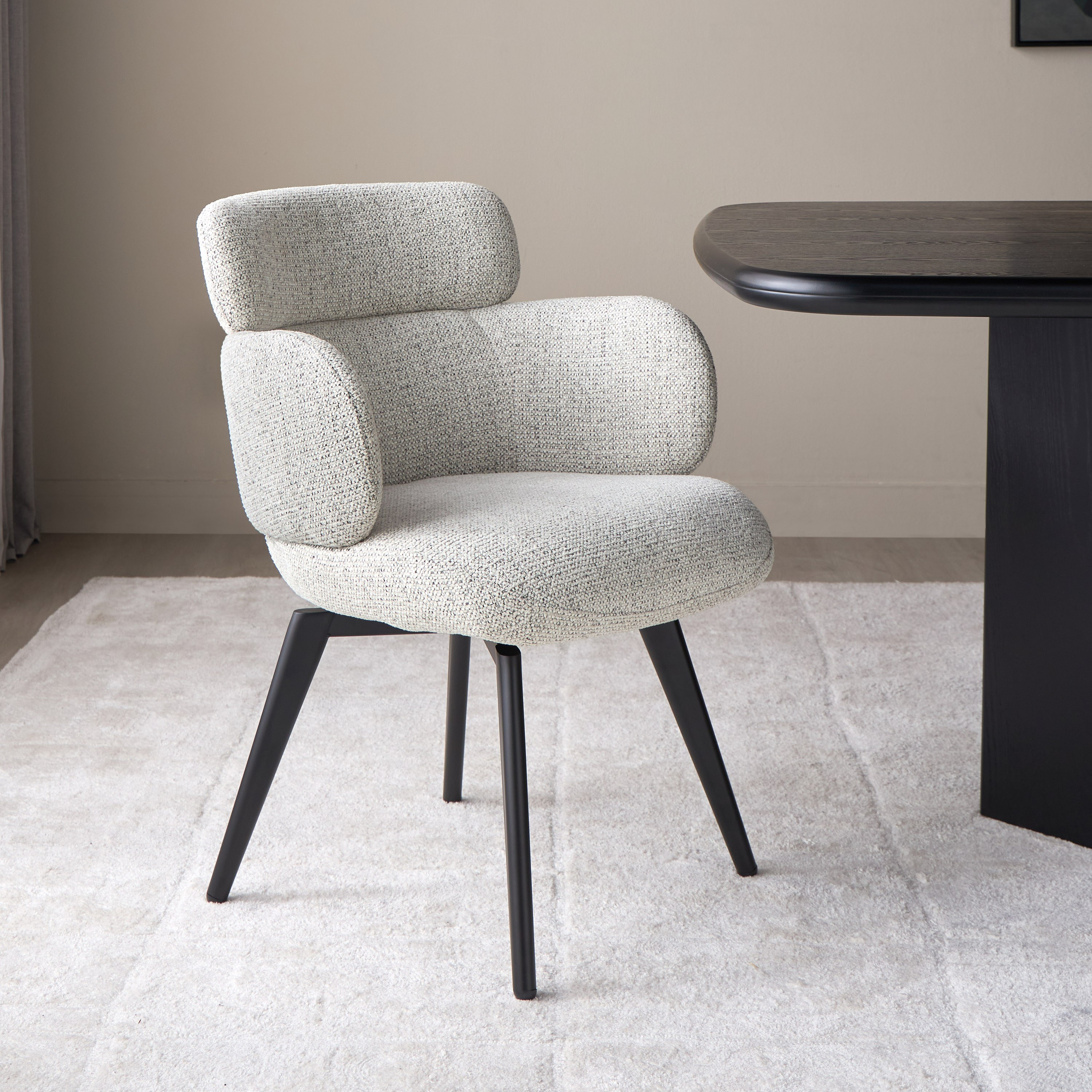 Shop Maritus Fabric Swivel Dining Chair | Homecentre Qatar